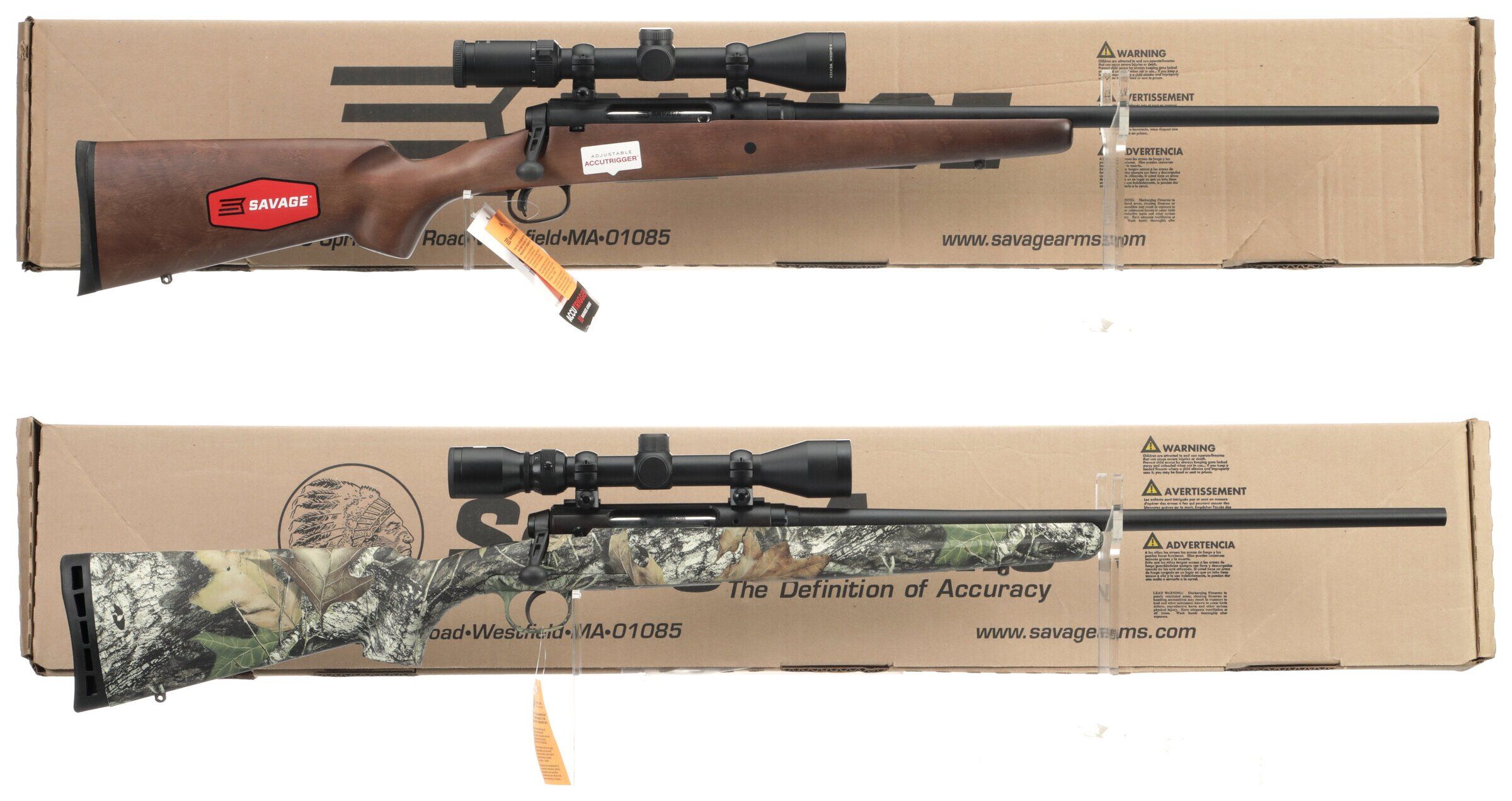 Two Savage Axis Bolt Action Rifles with Boxes | Rock Island Auction