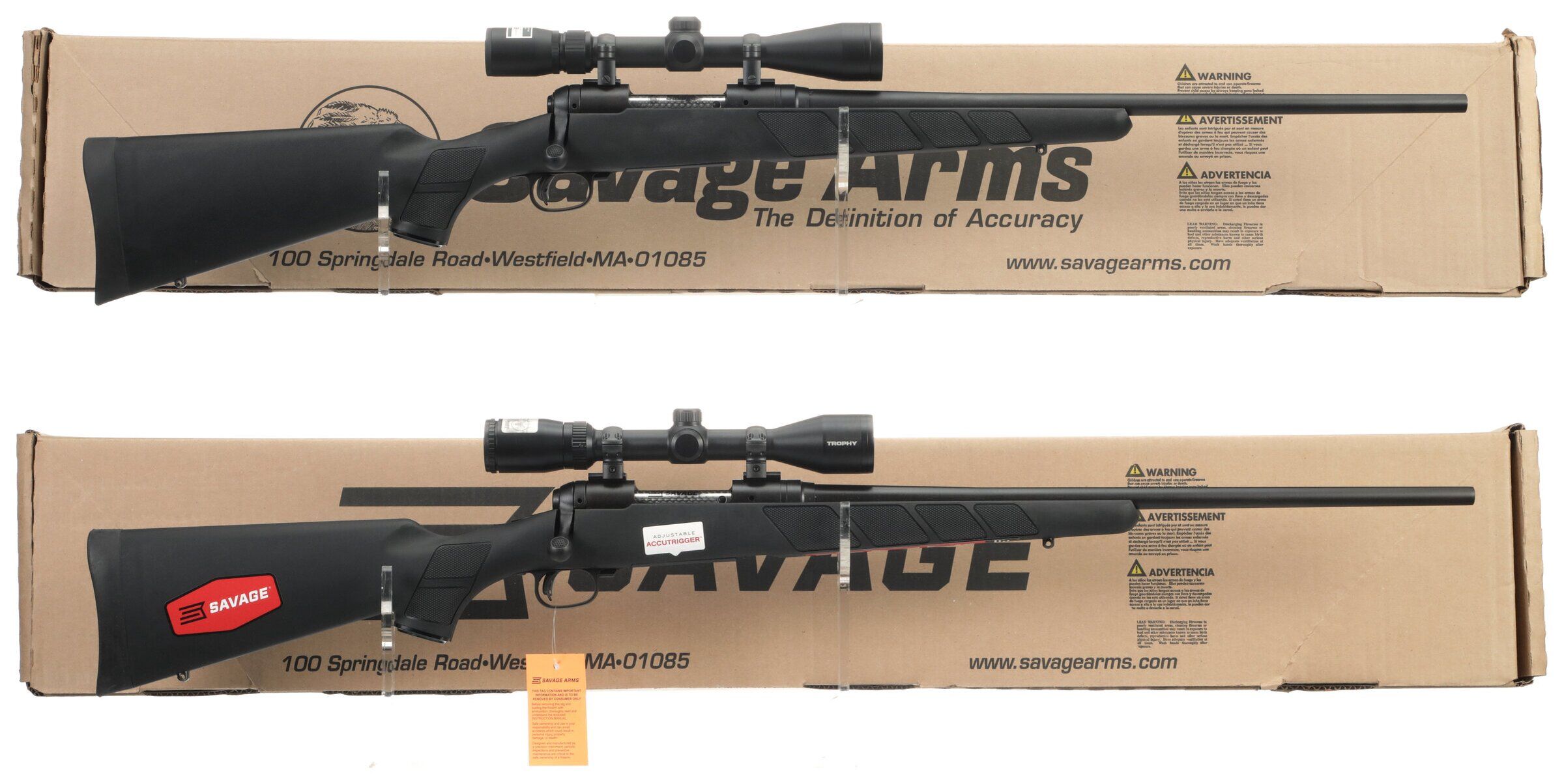 Two Savage Model 11 Bolt Action Rifles with Boxes | Rock Island Auction