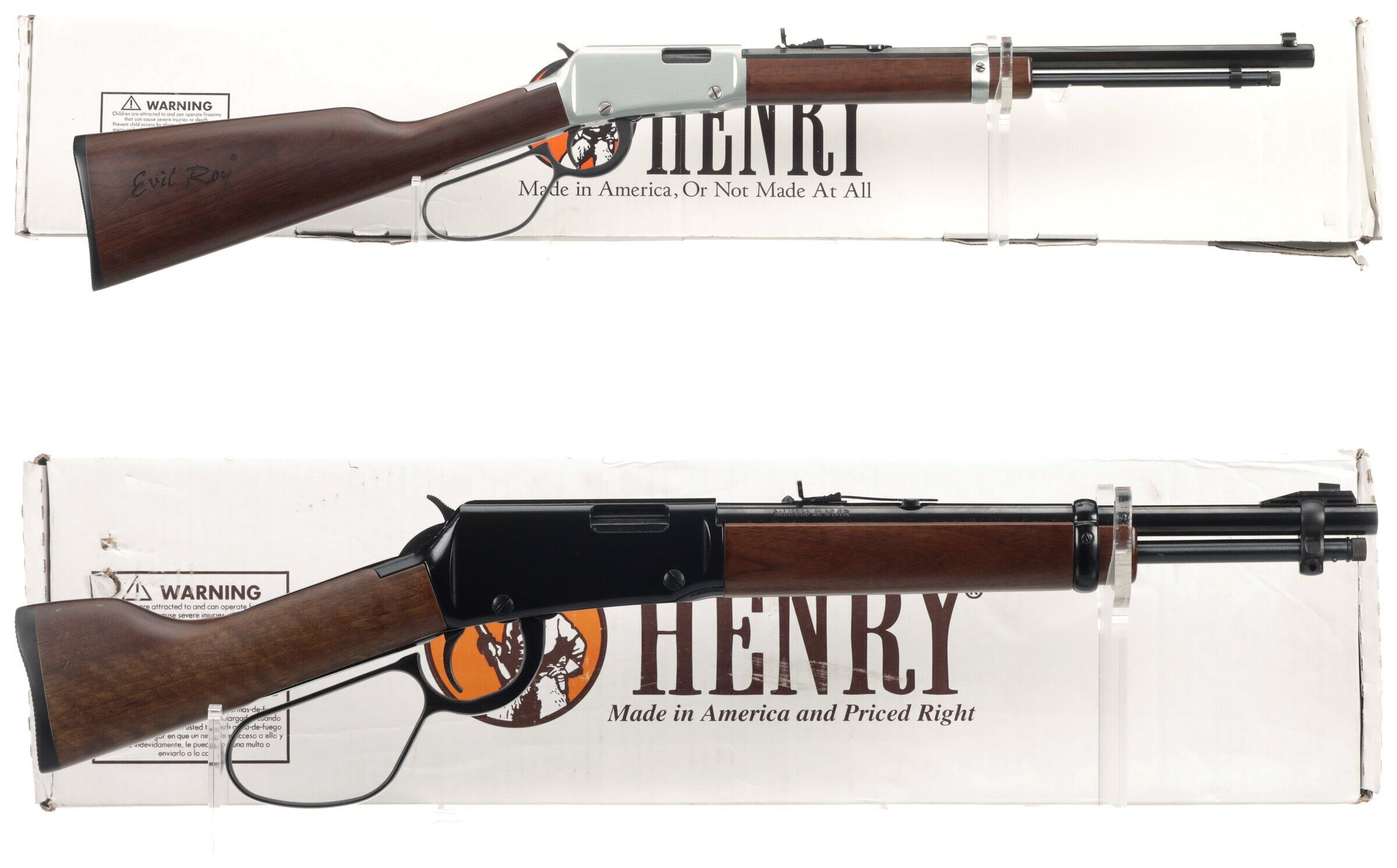 Two Henry Repeating Arms Lever Action Firearms with Boxes | Rock Island ...