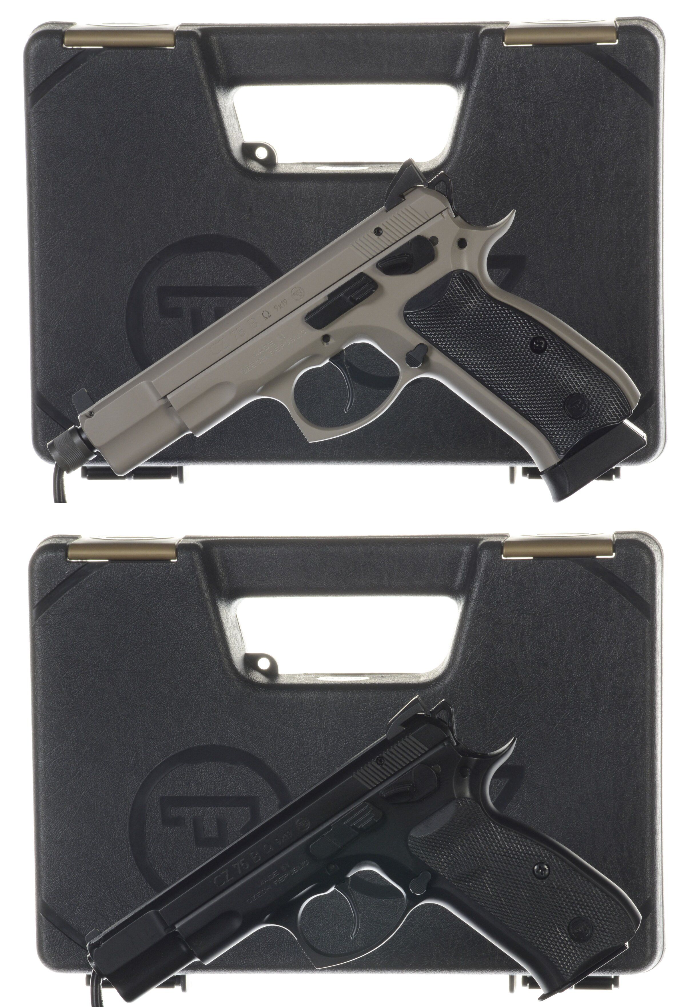 Two CZ Model 75 B Semi-Automatic Pistols with Cases | Rock Island Auction