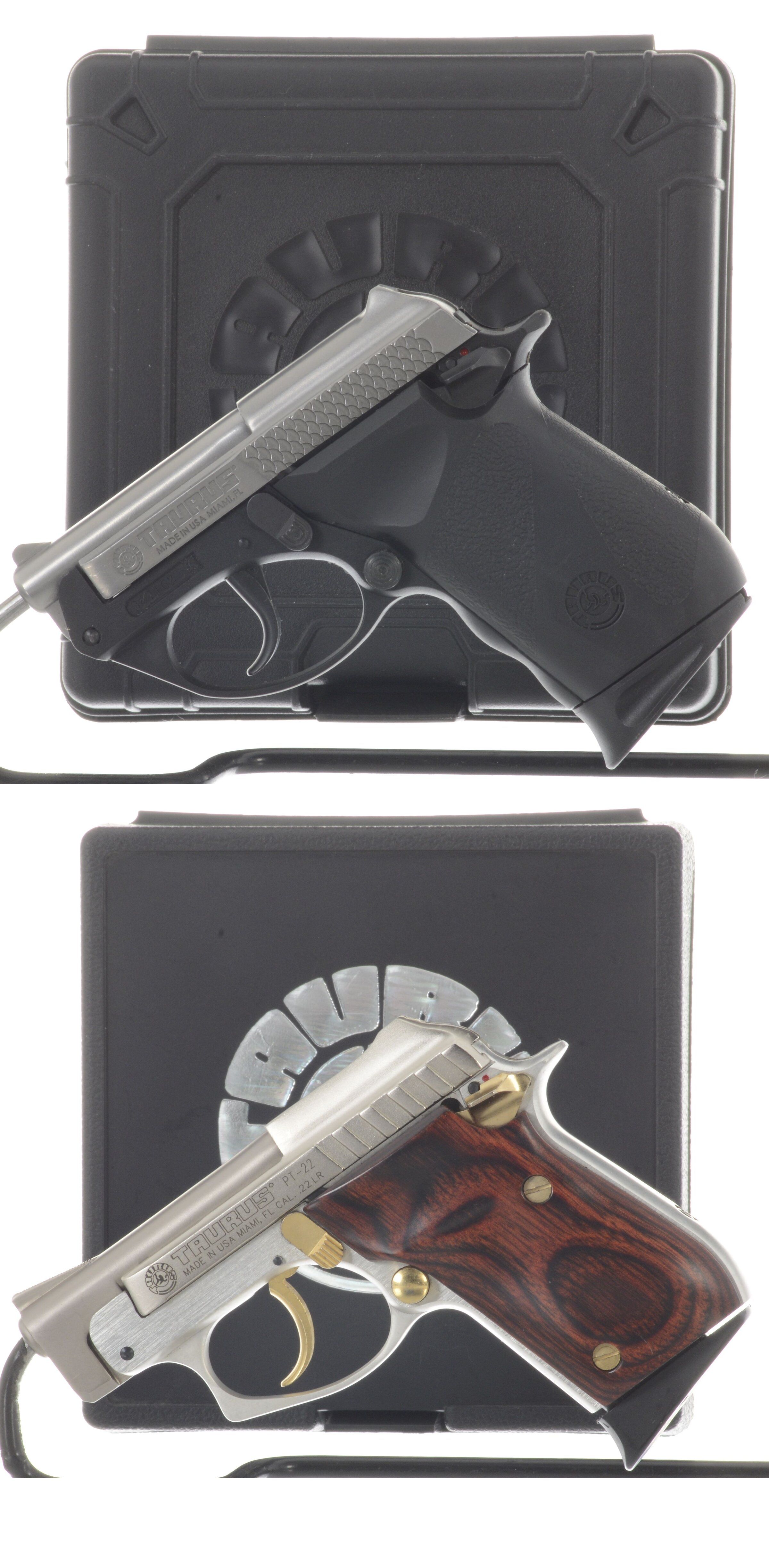 Two Taurus Semi-Automatic Pistols with Cases | Rock Island Auction