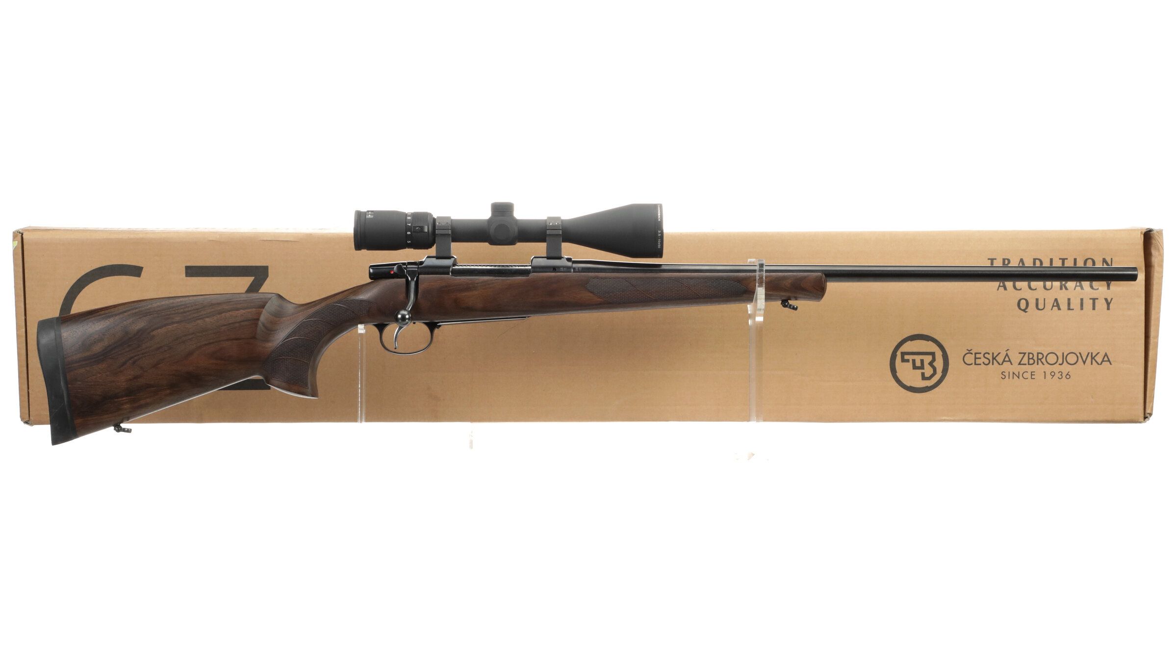 CZ Model 550 Satin Lux Bolt Action Rifle with Box and Scope | Rock ...