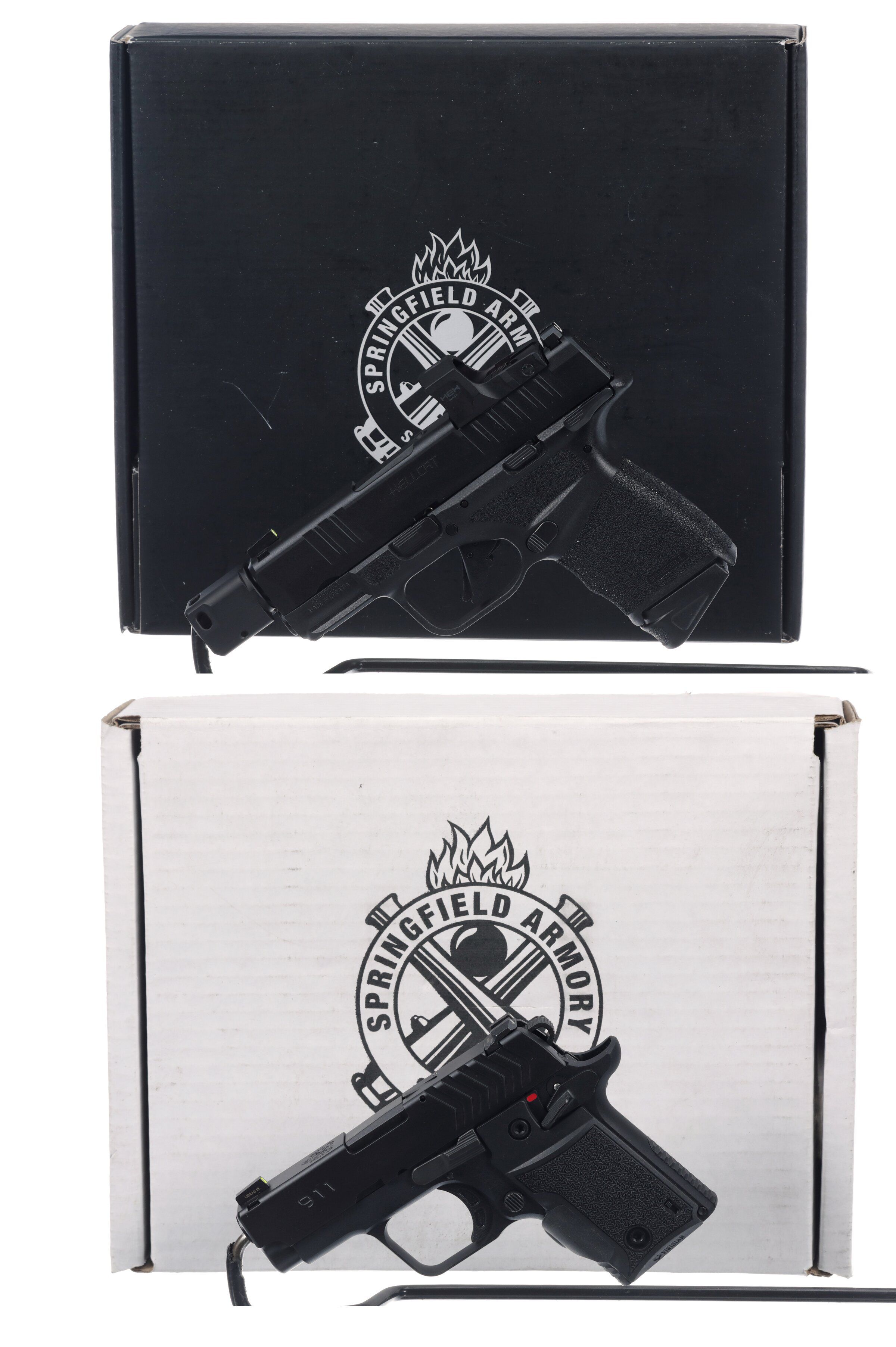 Two Springfield Armory Semi-Automatic Pistols with Boxes | Rock Island ...
