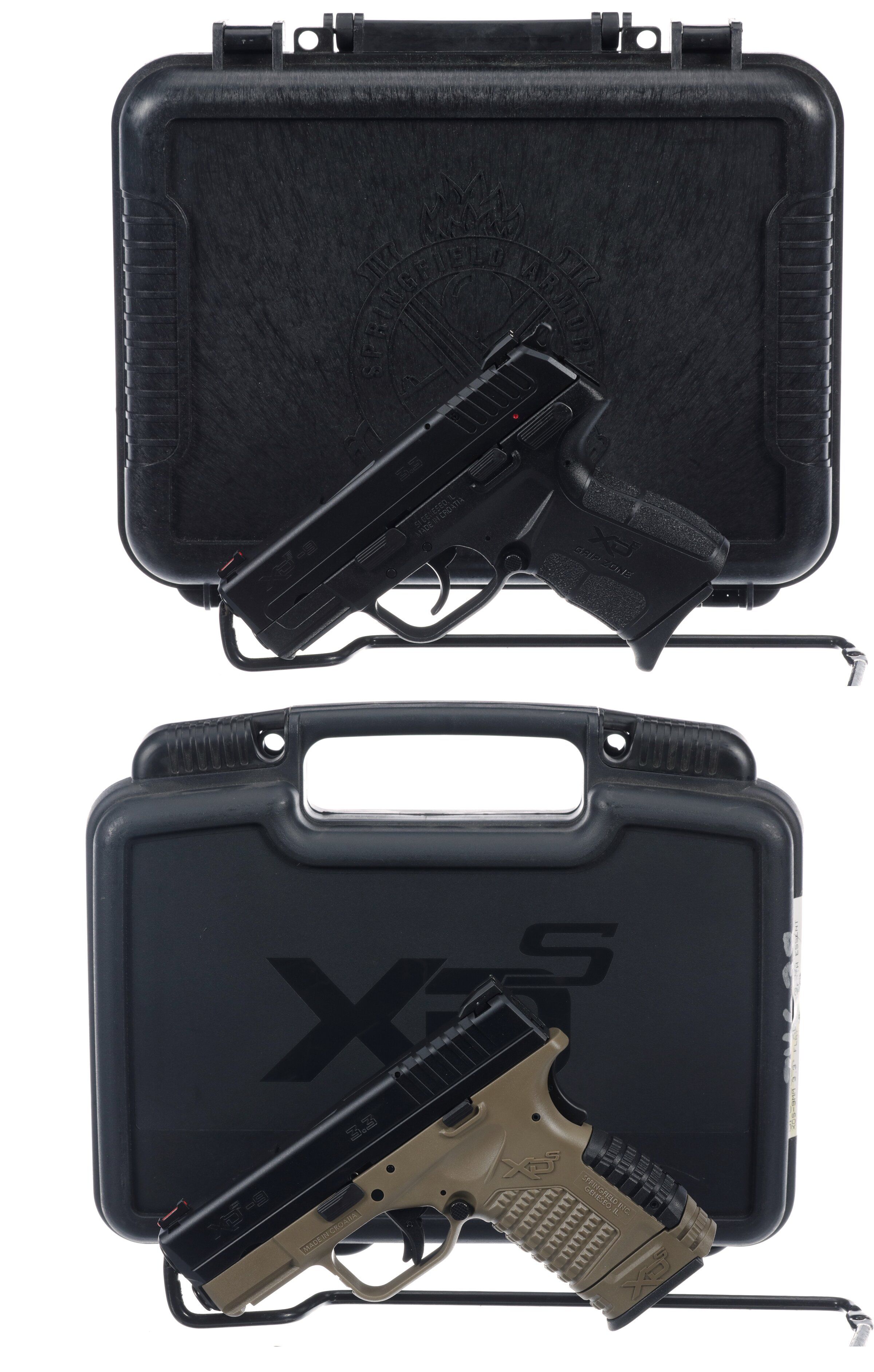Two Springfield XD Series Semi-Automatic Pistols with Cases | Rock ...