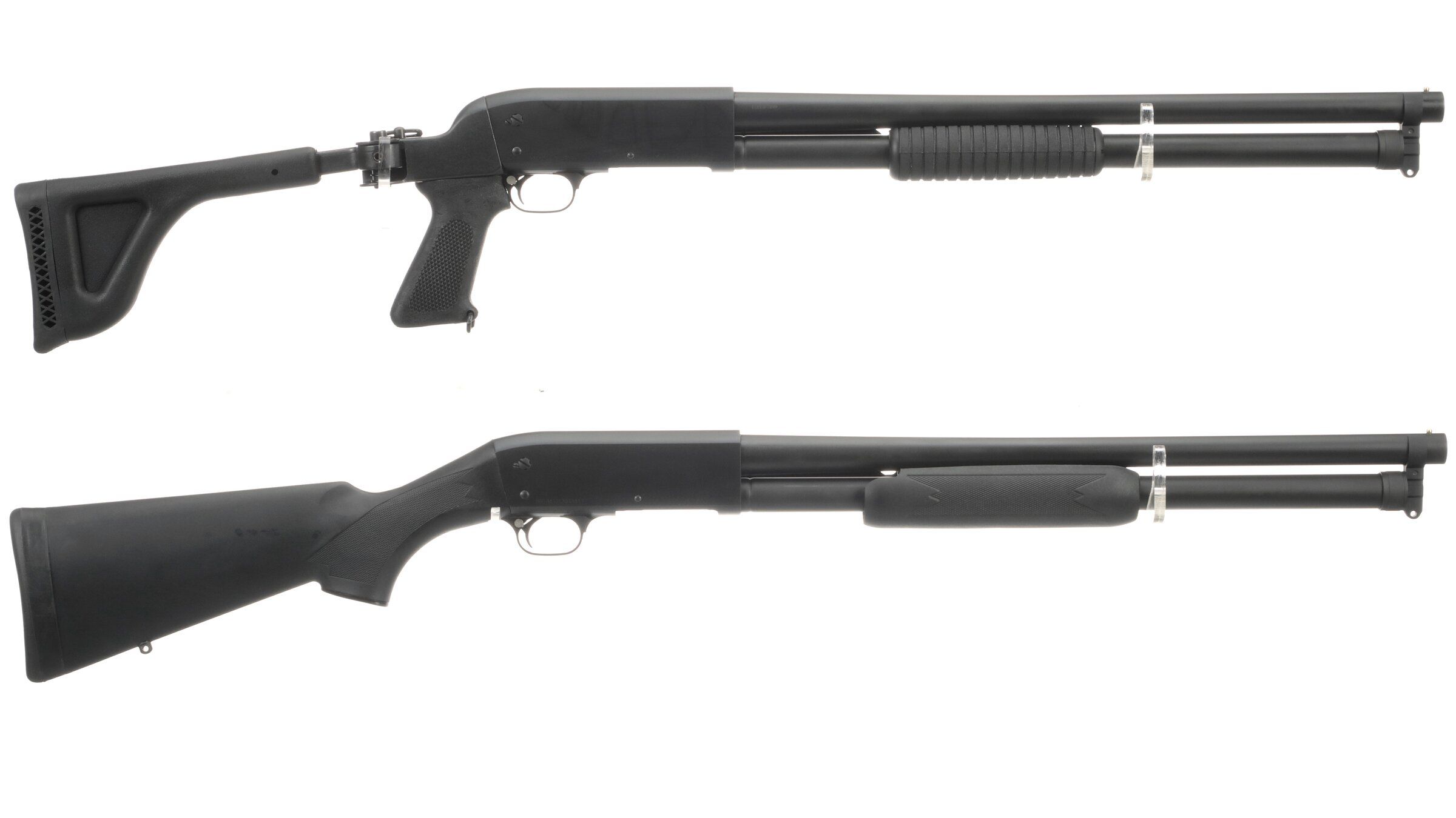 Two Ithaca Model 37 Defense Slide Action Shotguns with Boxes | Rock ...