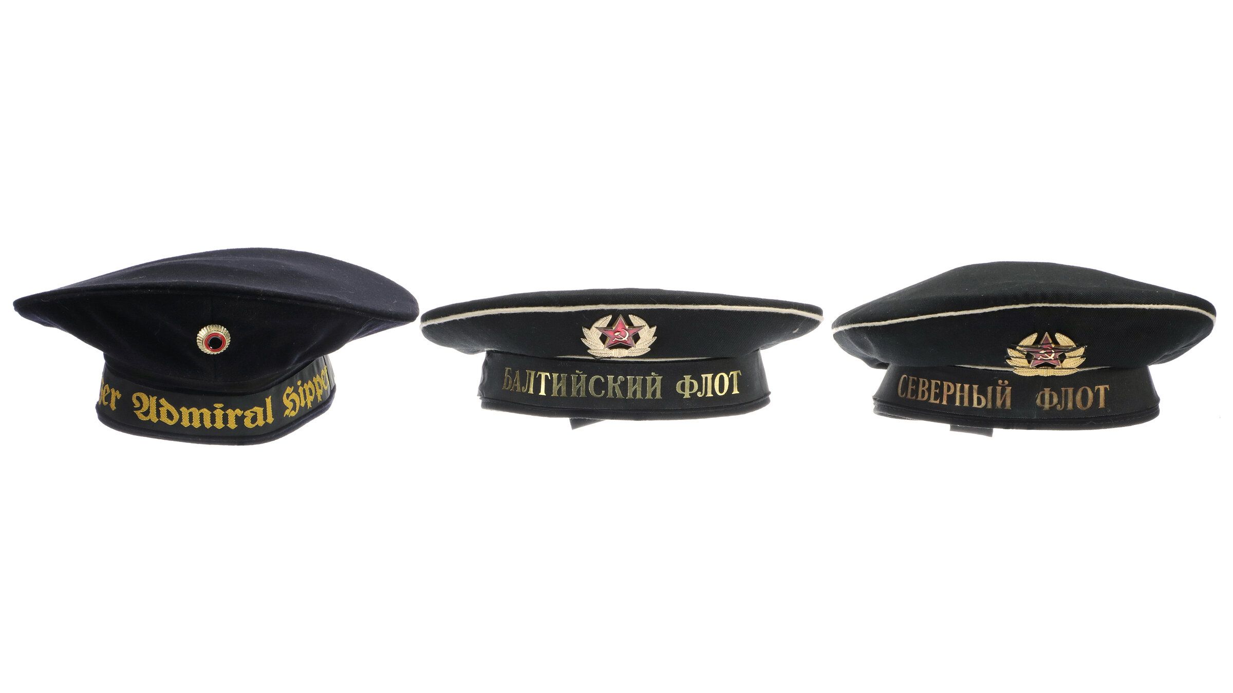 Three European Naval Caps | Rock Island Auction