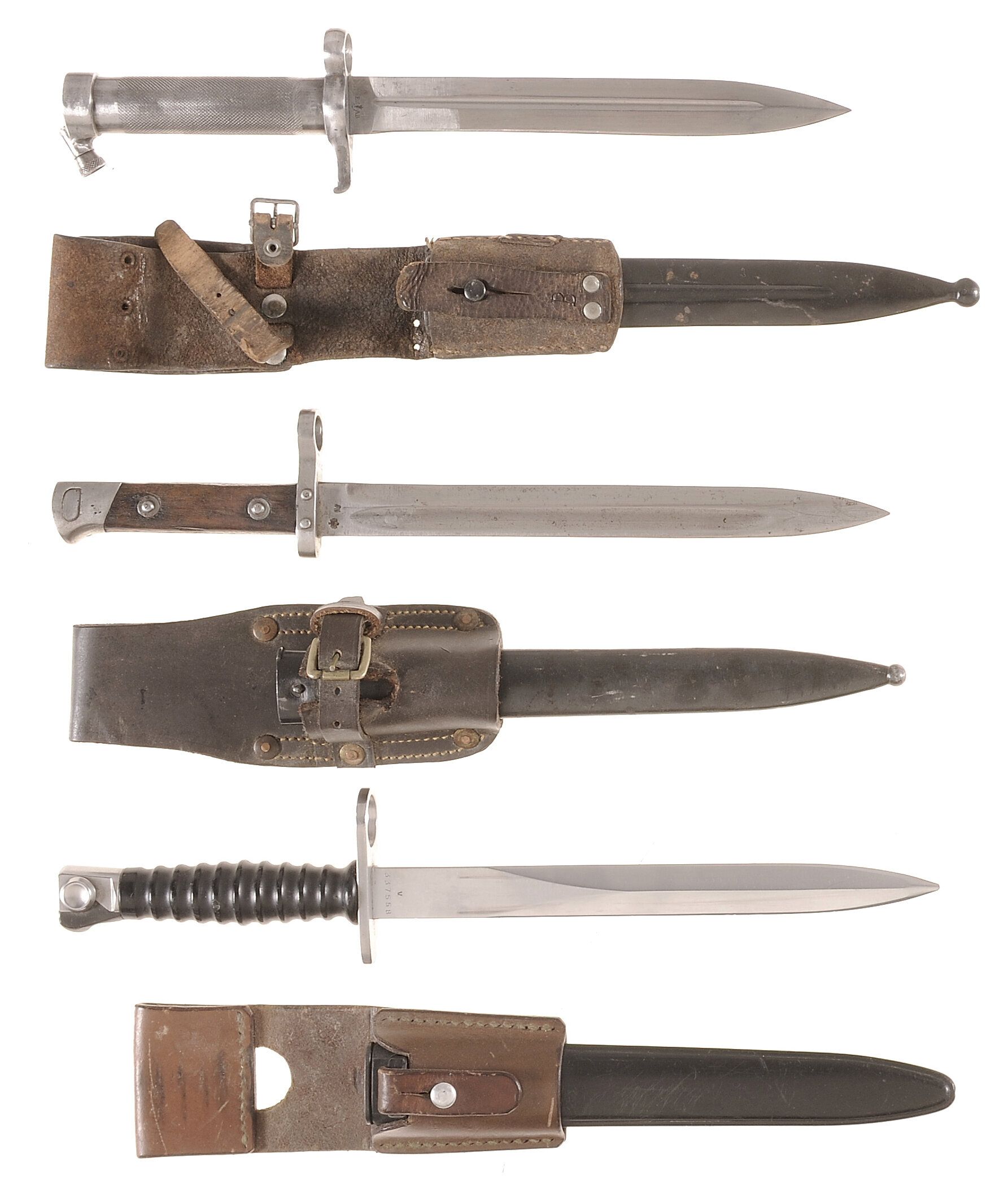 Three European Bayonets with Scabbards | Rock Island Auction