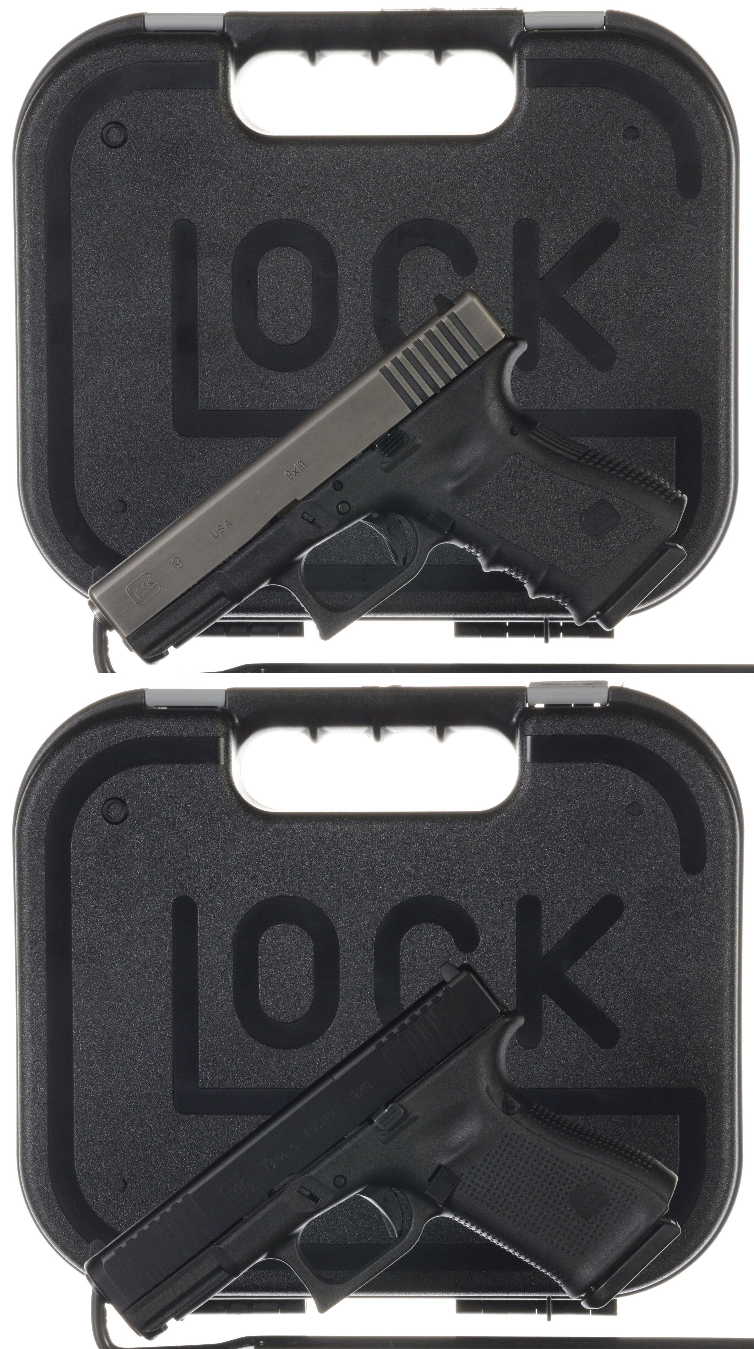 Two Glock Model 19 Semi-Automatic Pistols with Cases | Rock Island Auction