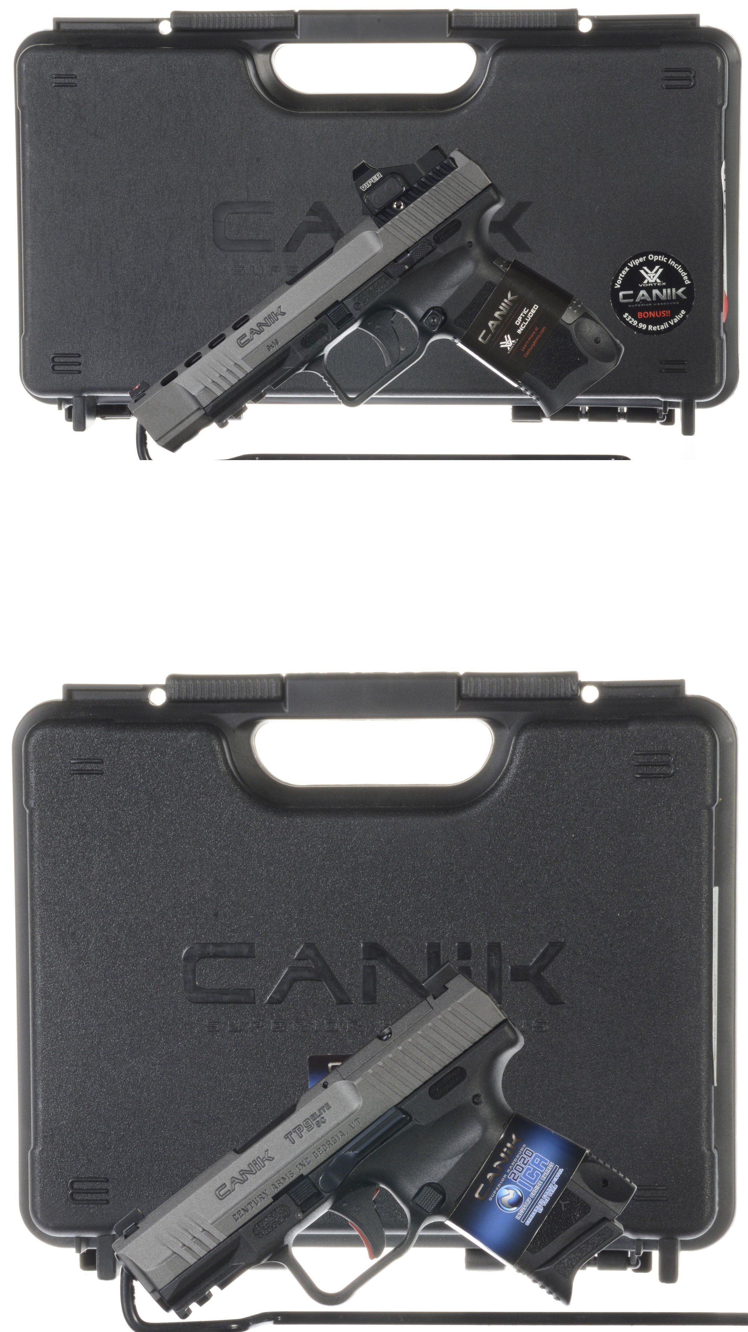 Two Canik Semi-Automatic Pistols with Cases | Rock Island Auction