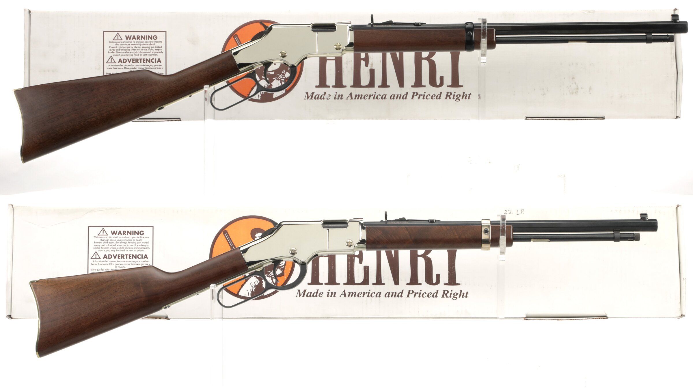 Two Henry Repeating Arms Lever Action Rifles with Boxes | Rock Island ...