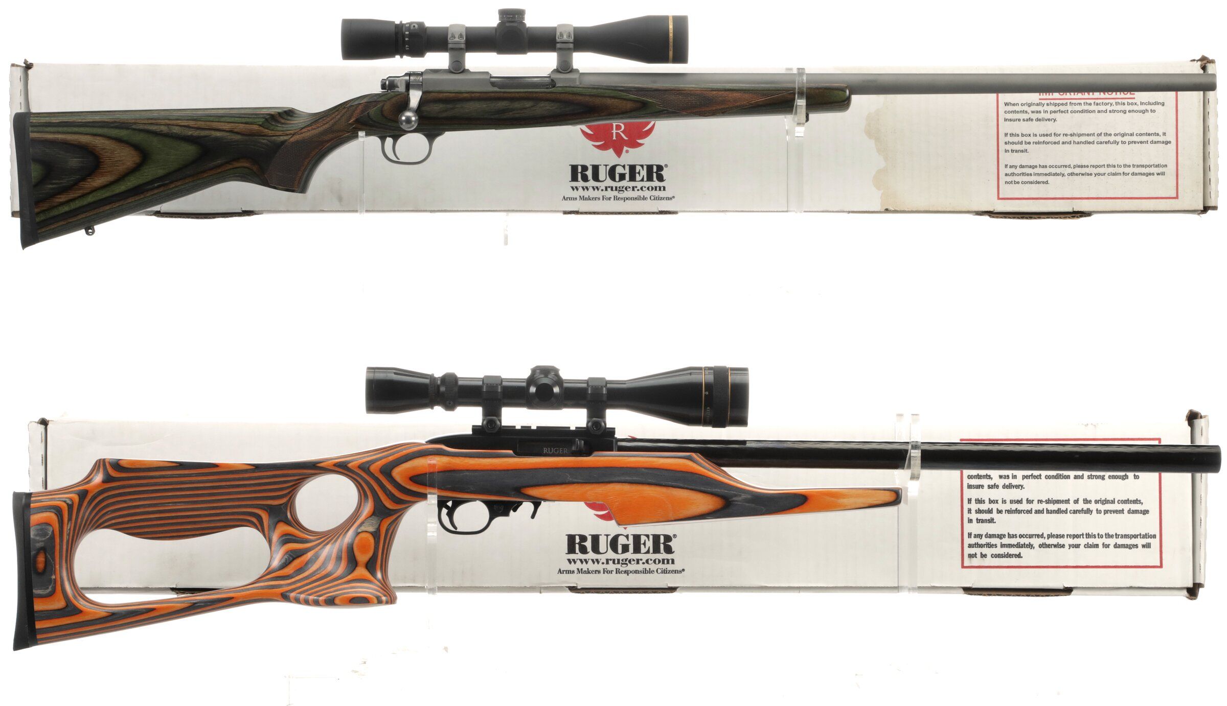 Two Ruger Rifles with Boxes | Rock Island Auction