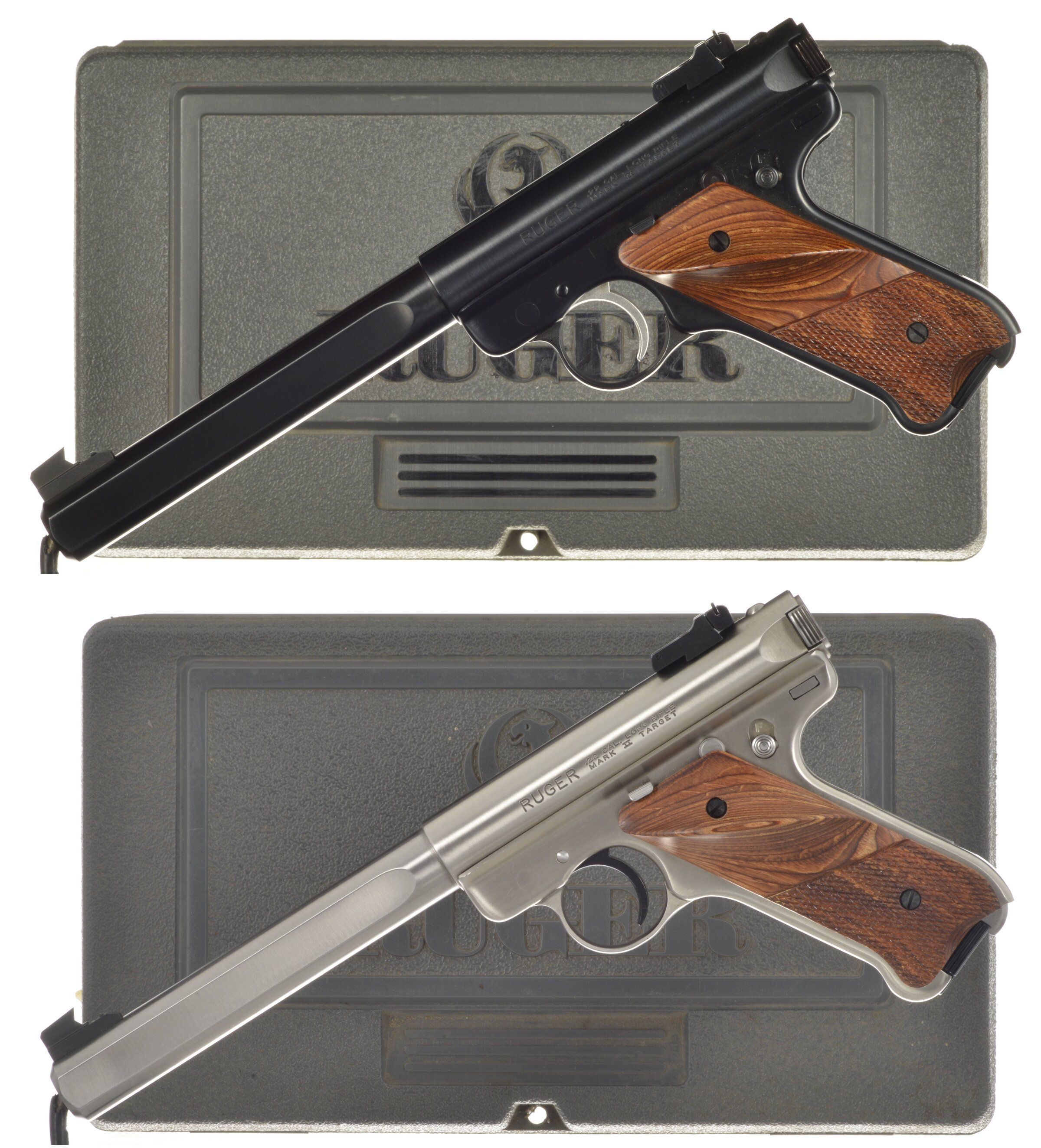 Two Ruger Mark II Competition Target Pistols with Cases | Rock Island ...