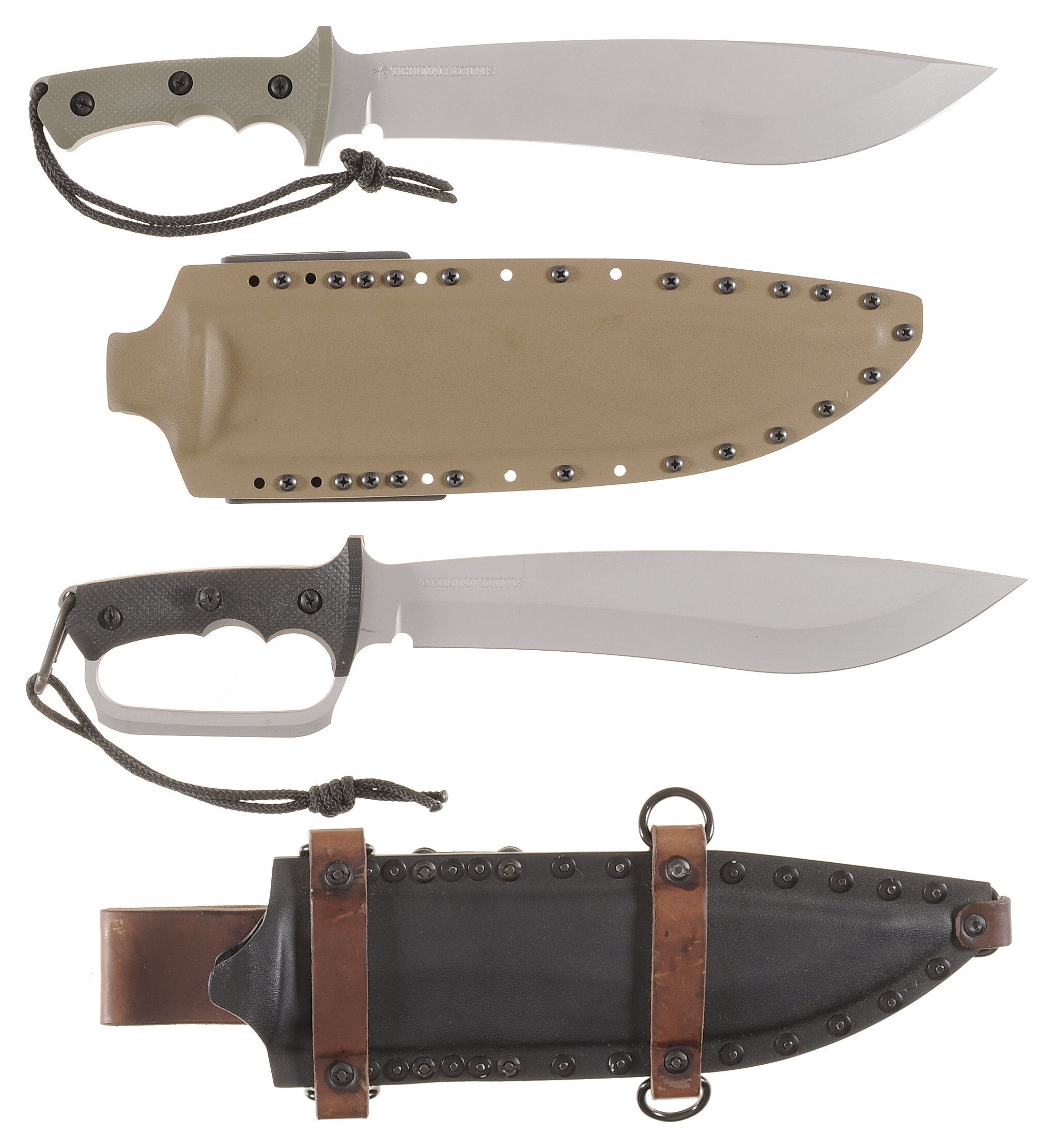 Two Treeman Knives Combat Machetes With Scabbards | Rock Island Auction