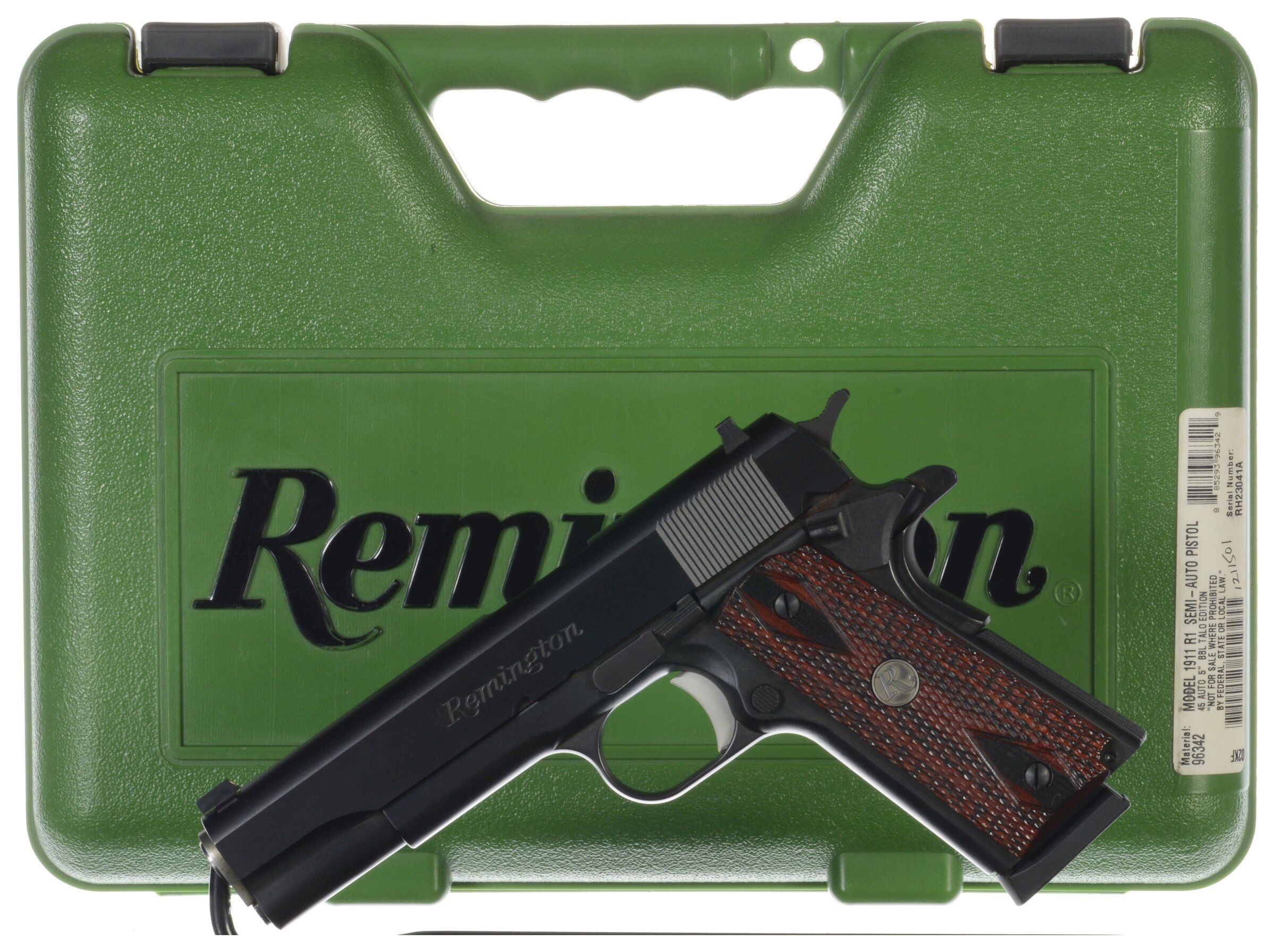Remington Model 1911 R1 Talo Edition Pistol with Case | Rock Island Auction