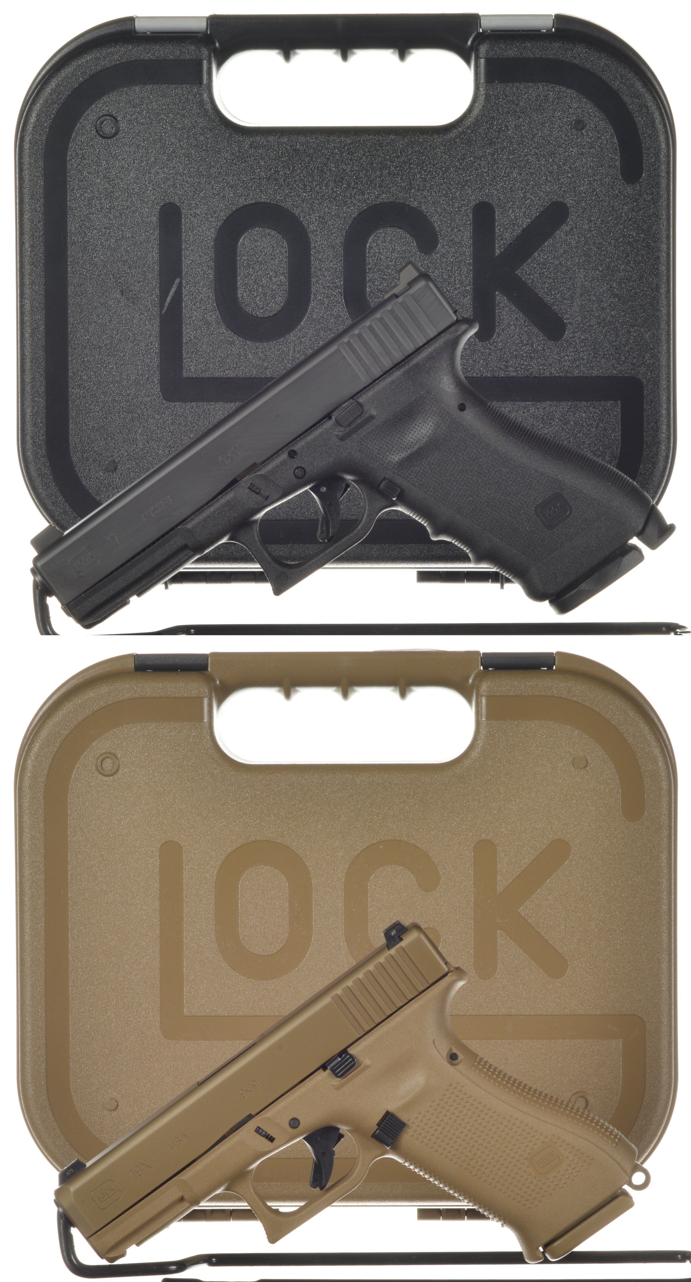 Two Glock Semi-Automatic Pistols with Cases | Rock Island Auction