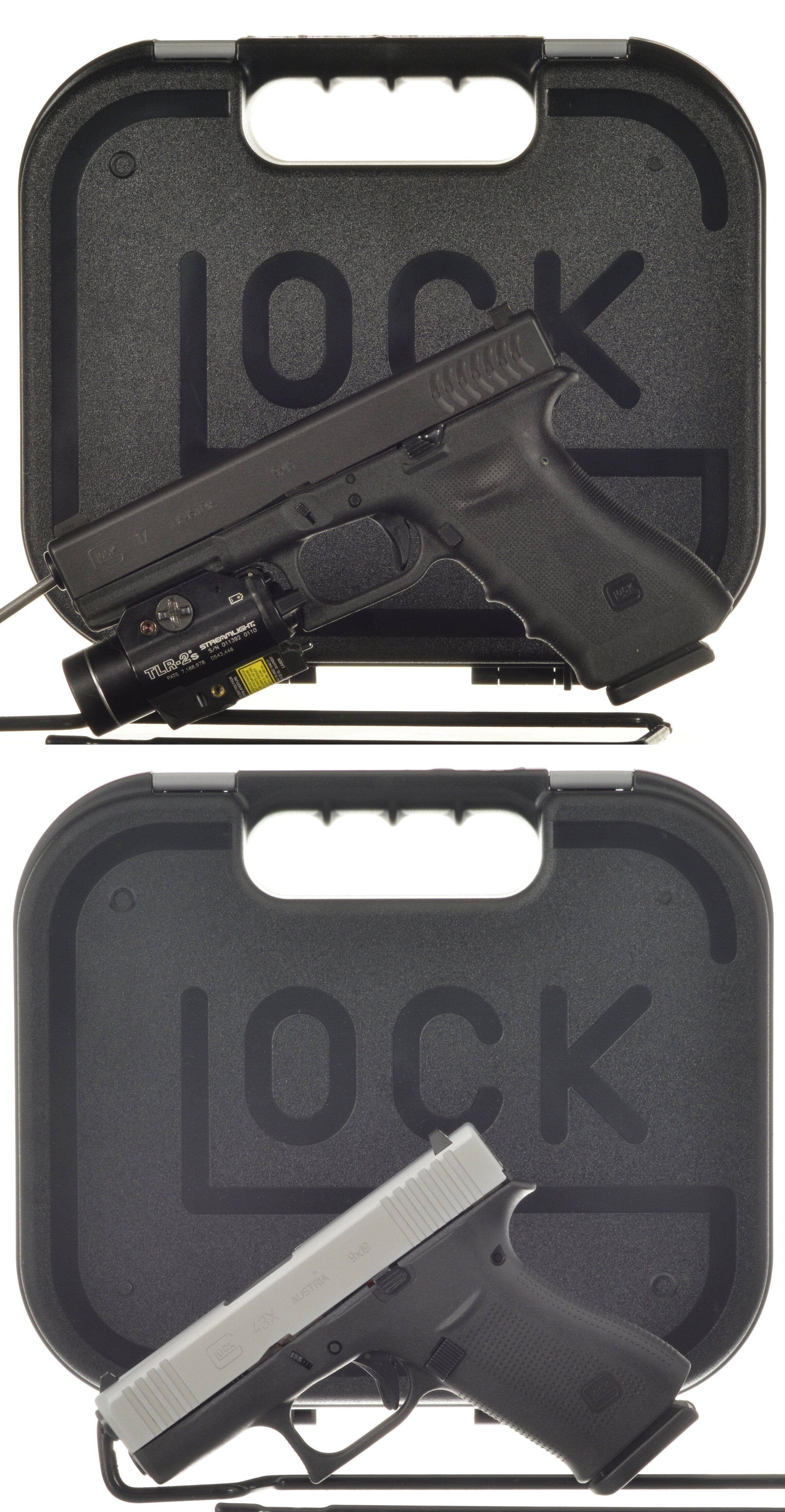 Two Glock Semi-Automatic Pistols with Cases | Rock Island Auction