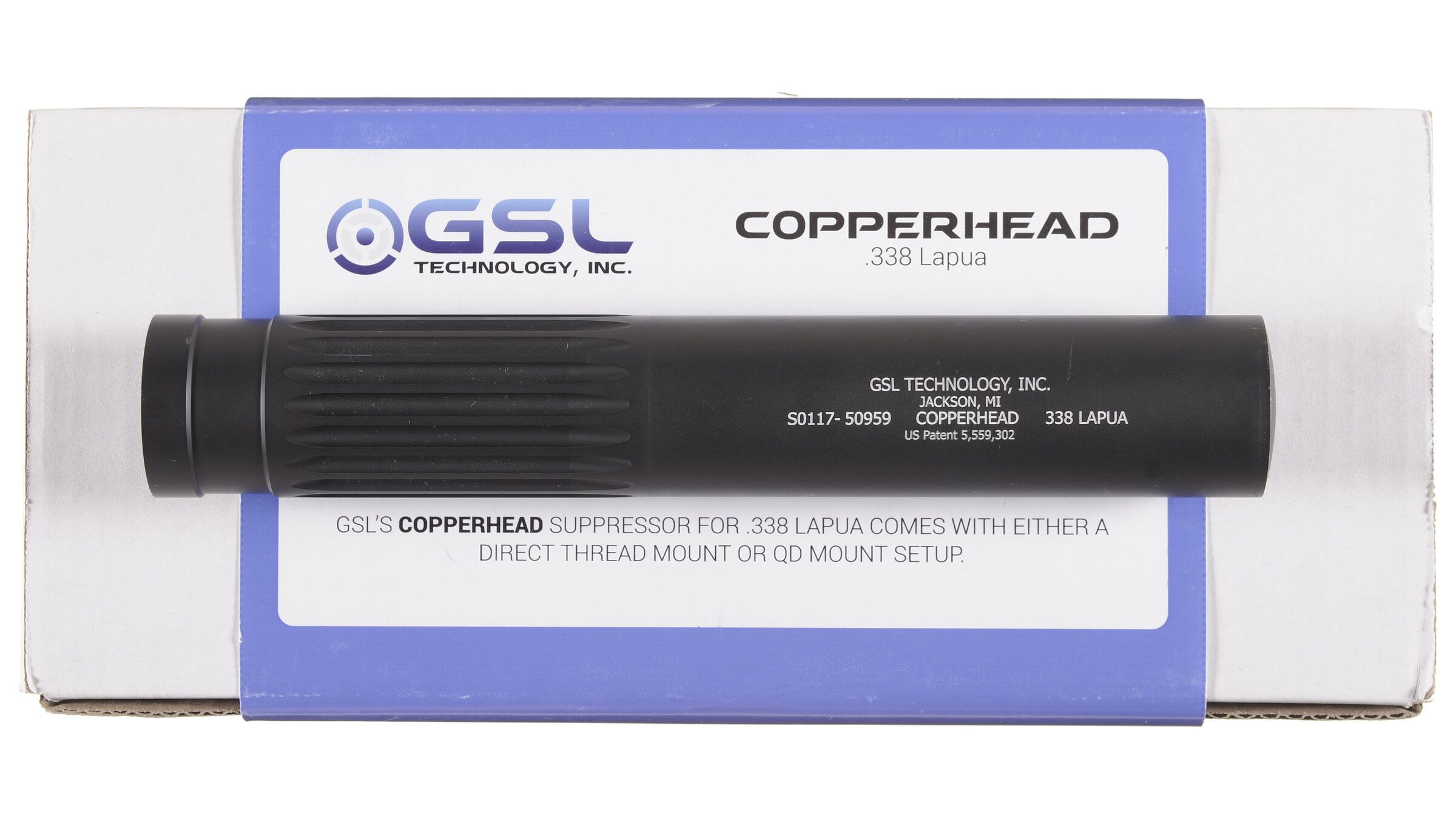 GSL Technology Inc. Copperhead .338 Lapua Class III/NFA Silencer | Rock ...