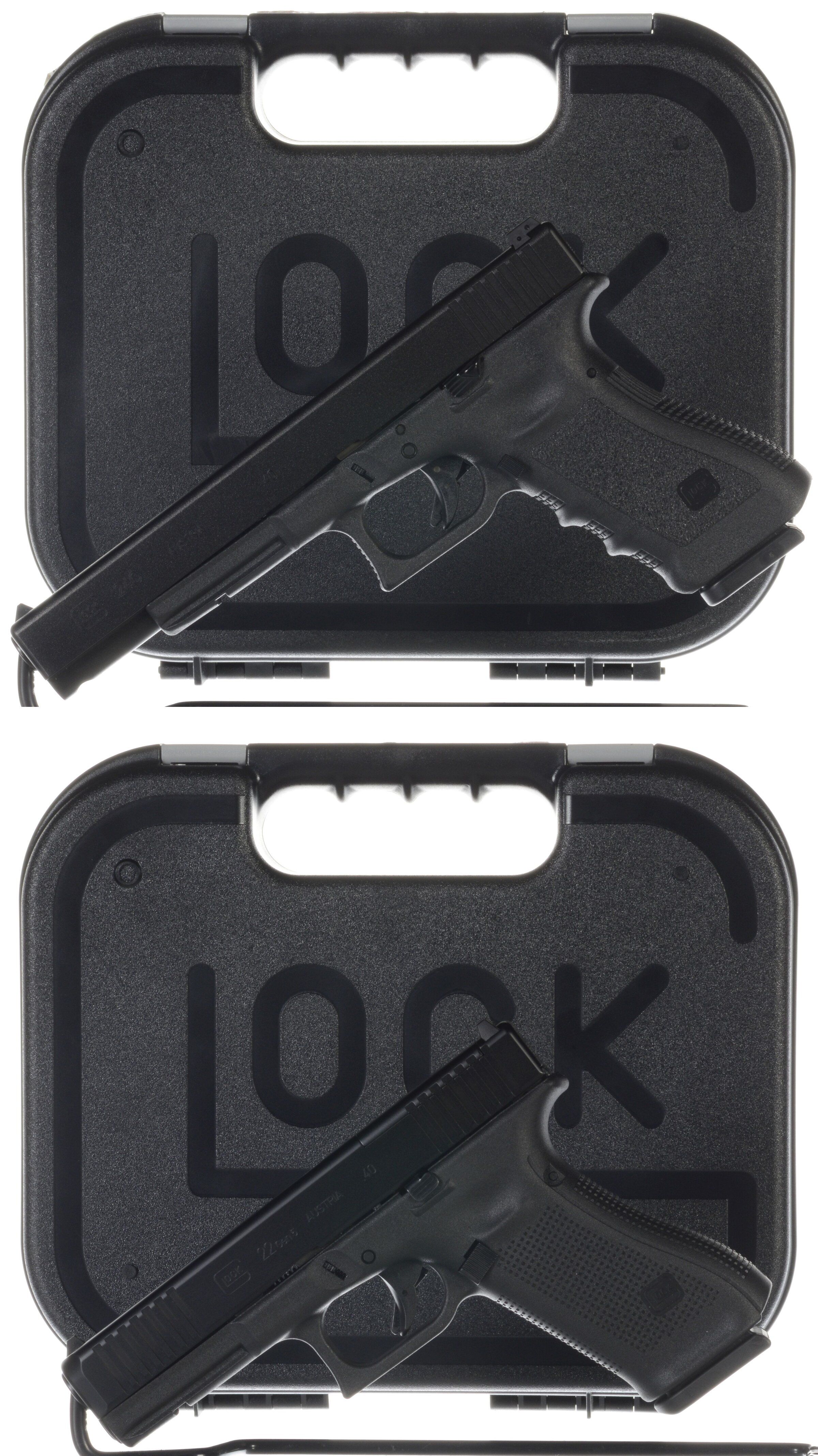 Two Glock Semi-Automatic Pistols with Cases | Rock Island Auction