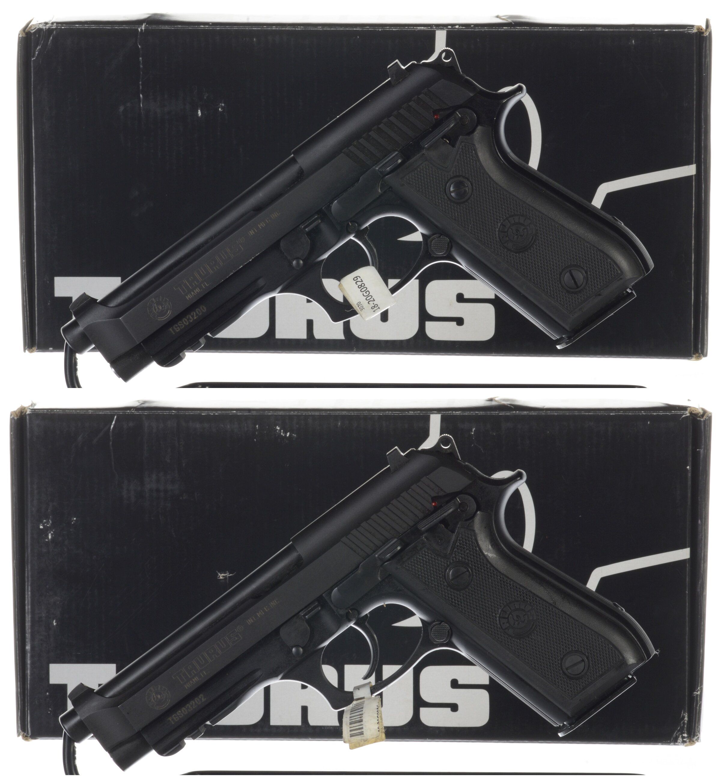 Two Taurus Model PT 92 AF Semi-Automatic Pistols with Boxes | Rock ...