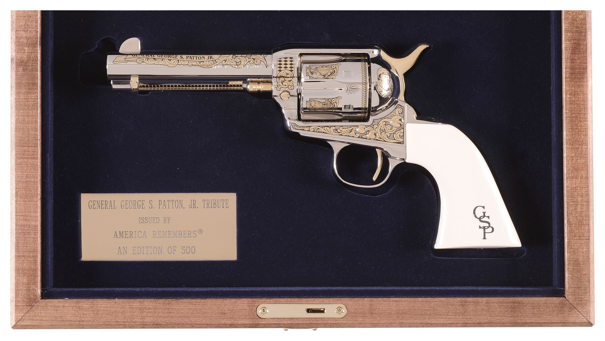 Cased Uberti Model 1873 George S. Patton Jr. Tribute Revolver | Rock ...