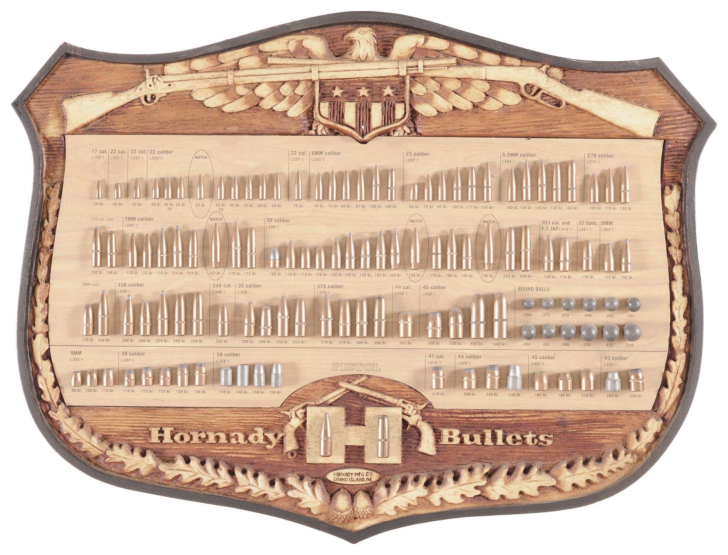 Hornady Bullet Display Board | Rock Island Auction