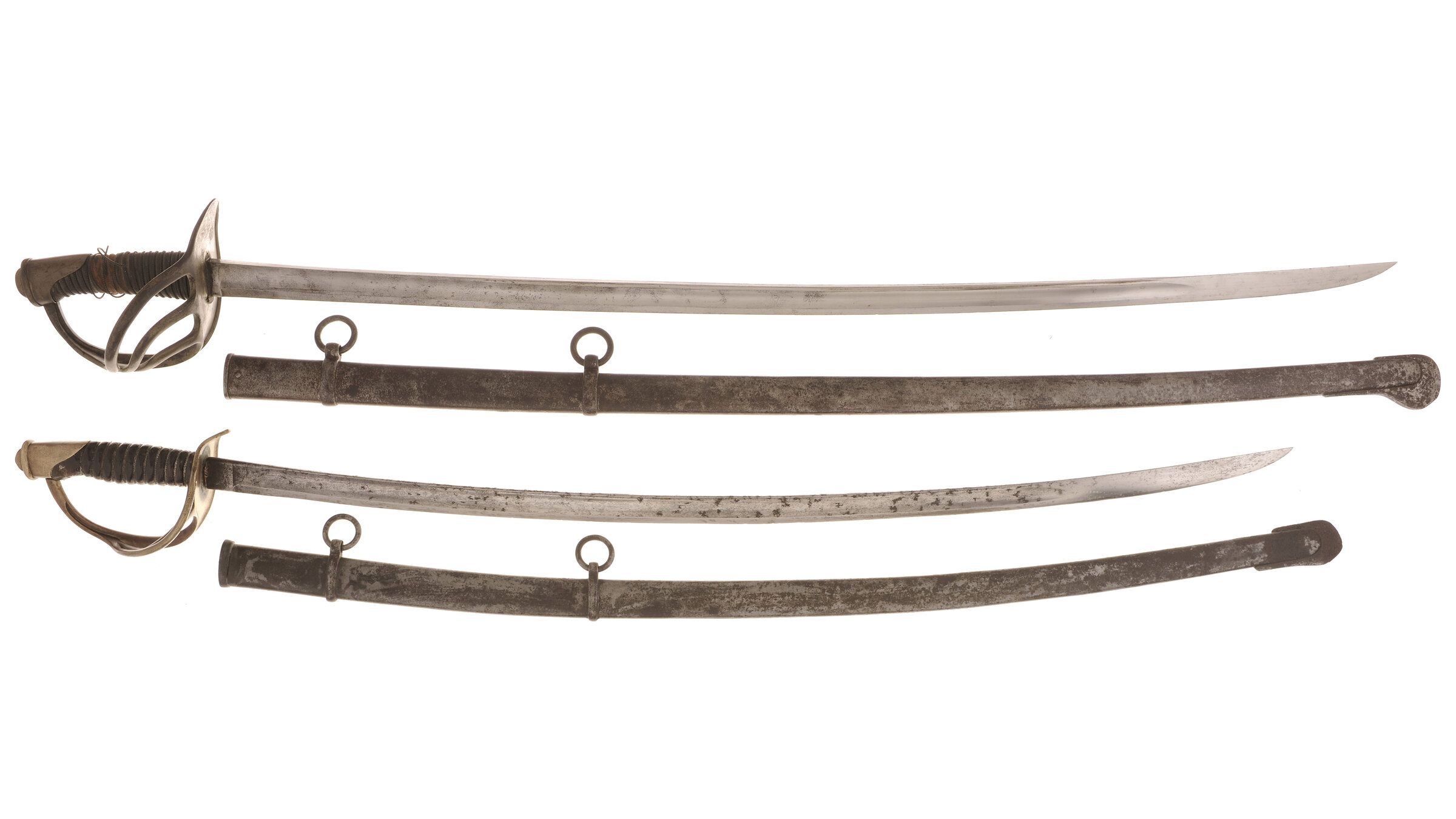 Two Cavalry Sabers with Scabbards | Rock Island Auction