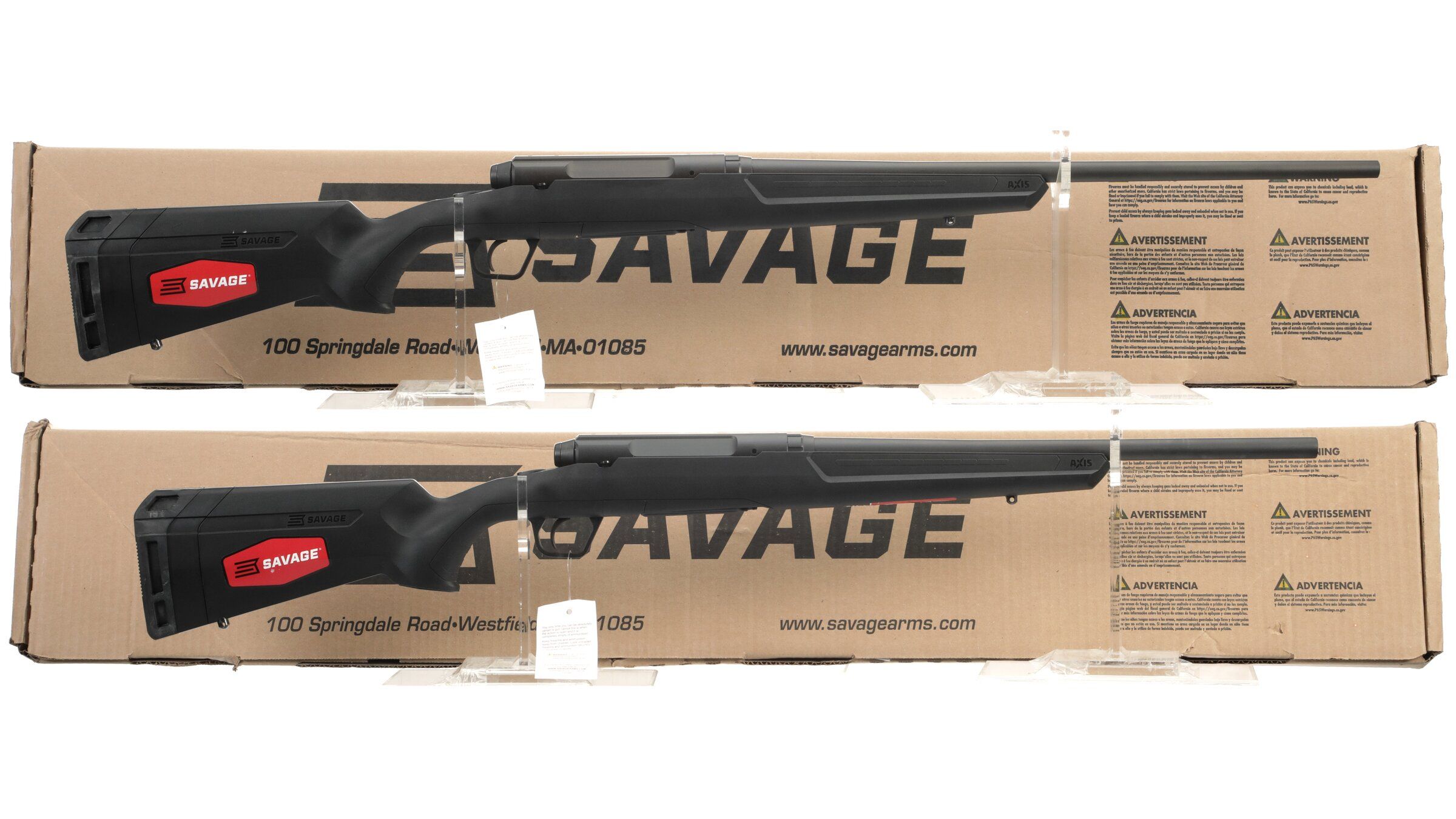 Two Savage Axis Left Handed Bolt Action Rifles with Boxes | Rock Island ...