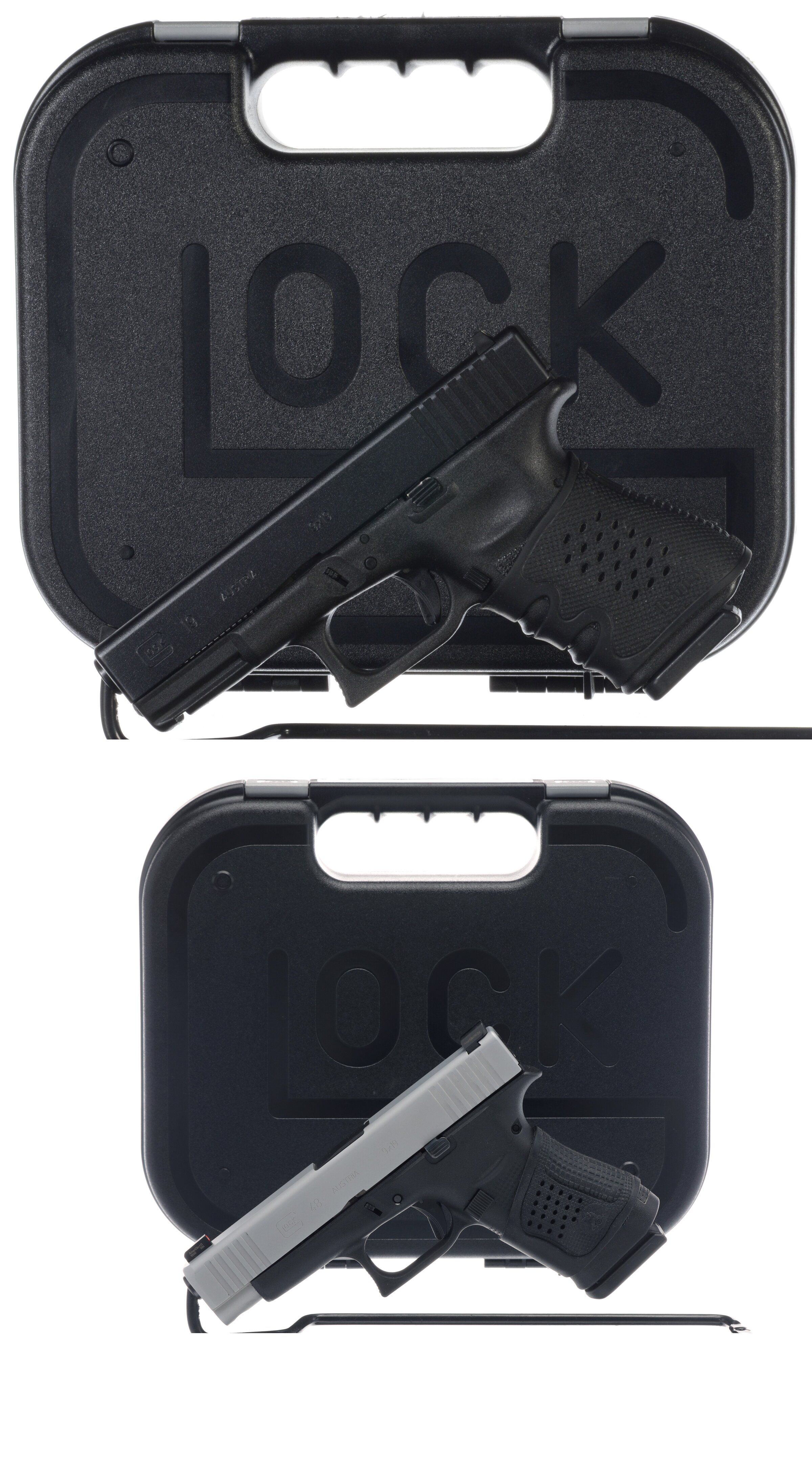 Two Glock Semi-Automatic Pistols with Cases | Rock Island Auction