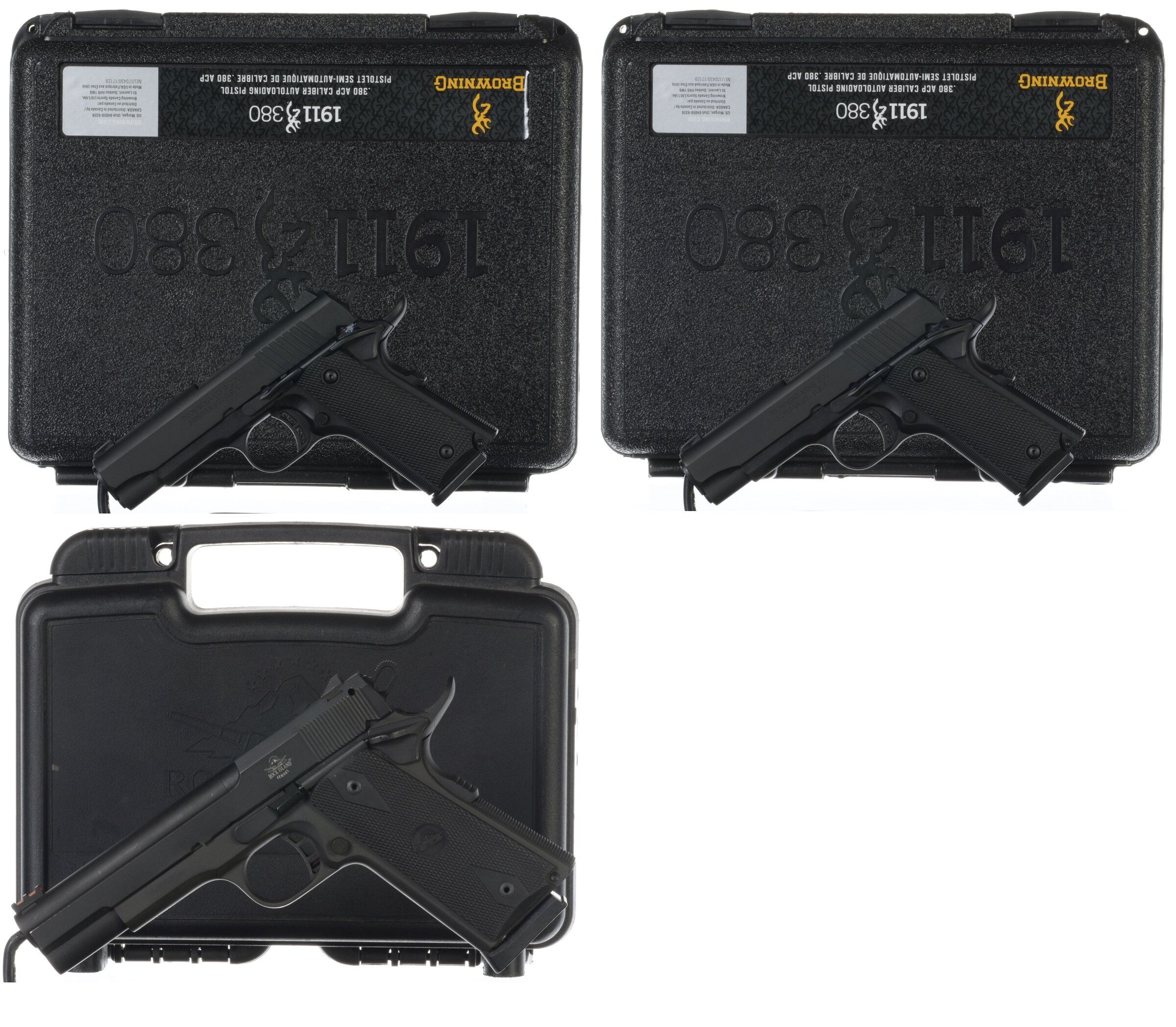 Three Semi-Automatic Pistols with Cases | Rock Island Auction
