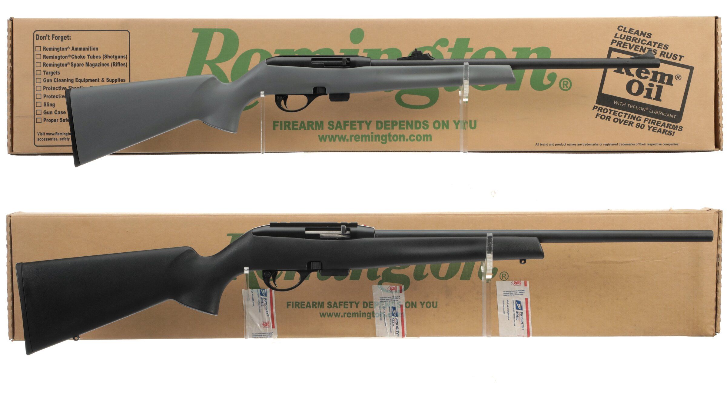 Two Remington Model 597 Semi-Automatic Rifles with Boxes | Rock Island ...