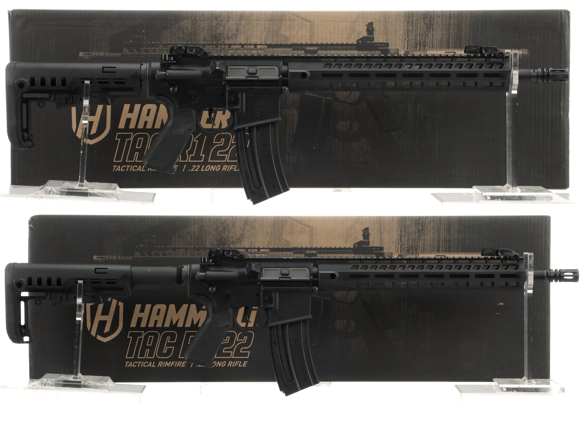 Two Hammerli Tac R1 22 C Semi-Automatic Rifles with Boxes | Rock Island ...