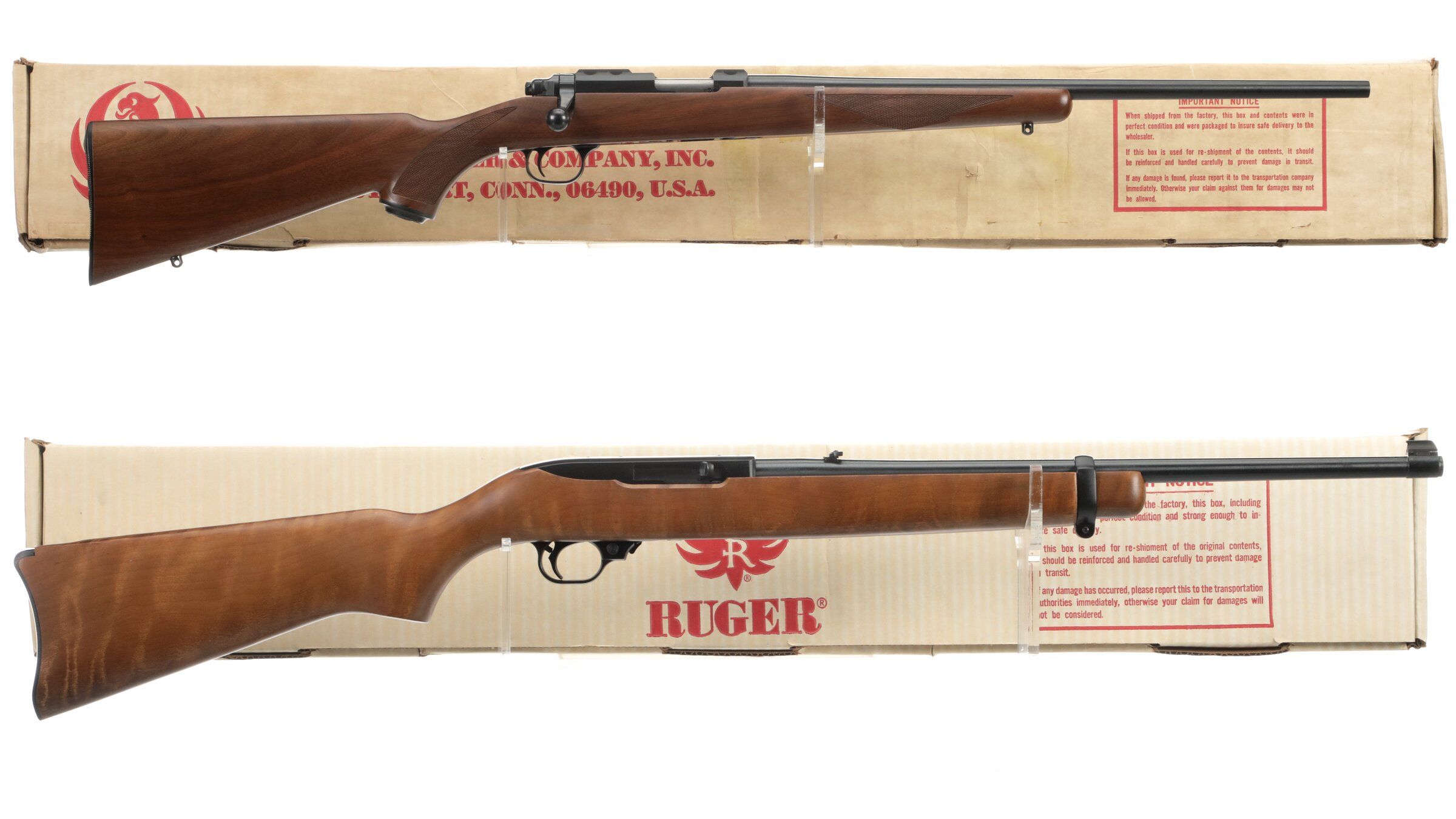 Two Ruger Rifles with Boxes | Rock Island Auction