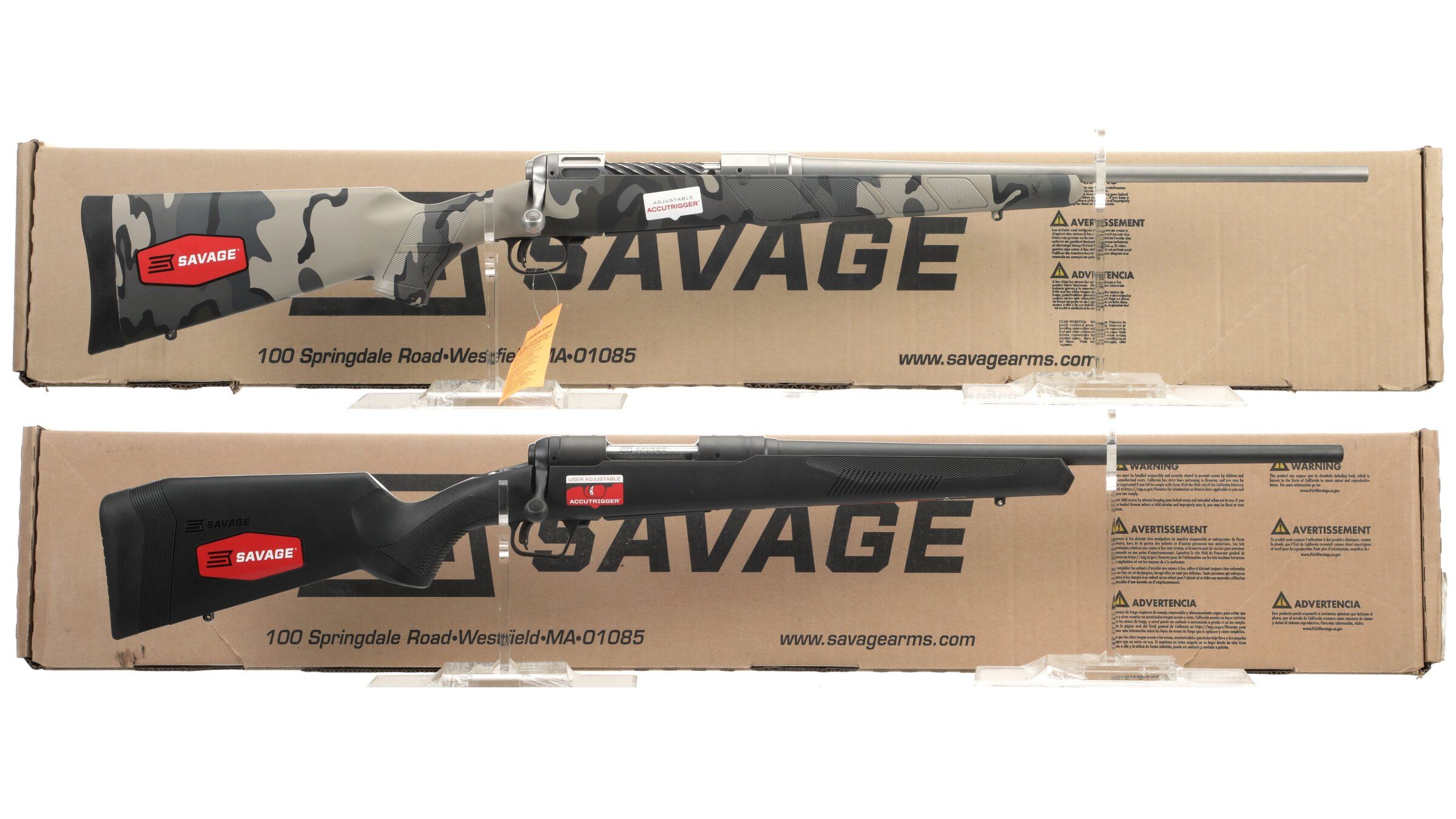 Two Savage Bolt Action Rifles with Boxes | Rock Island Auction