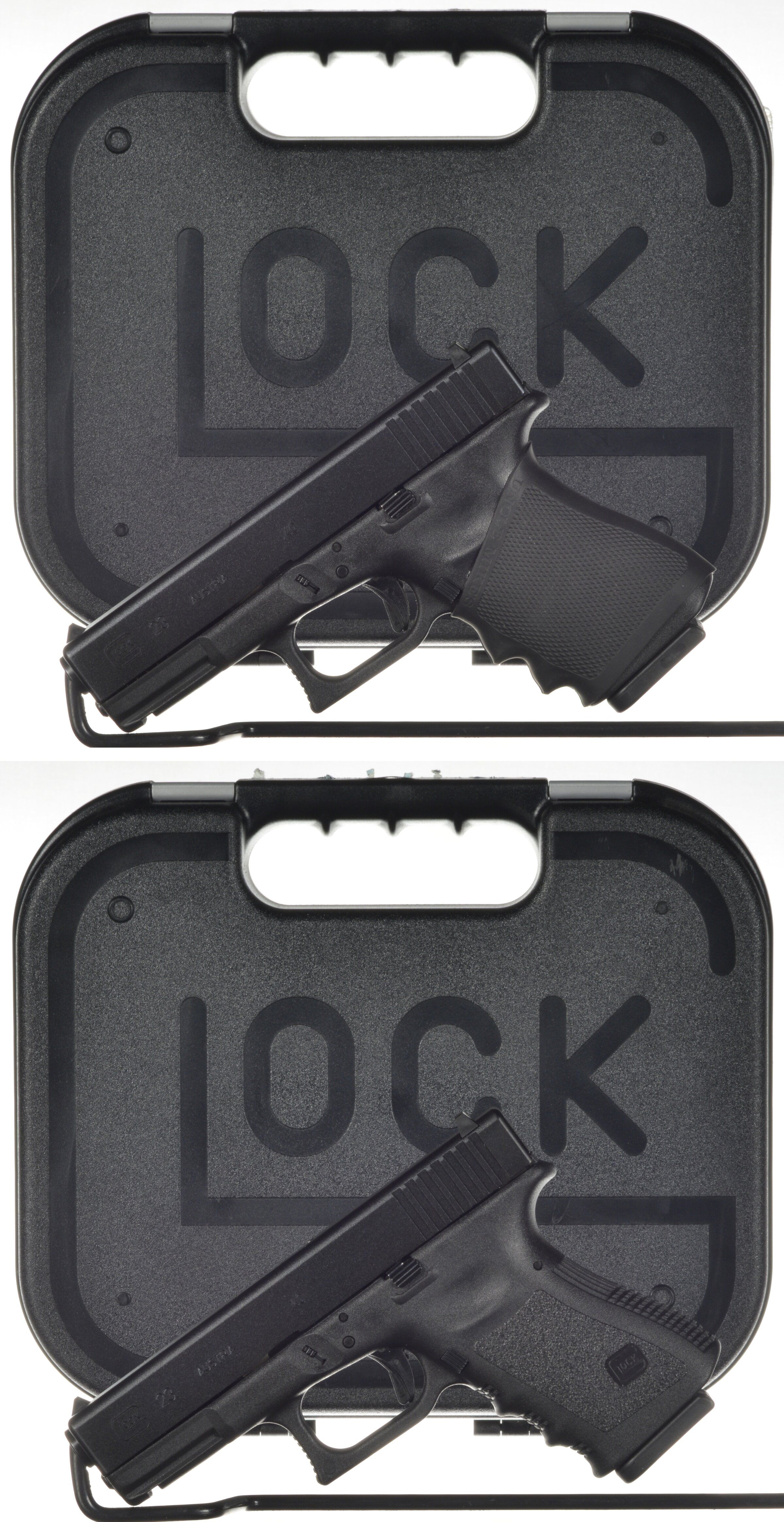 Two Glock Semi-Automatic Pistols with Cases | Rock Island Auction