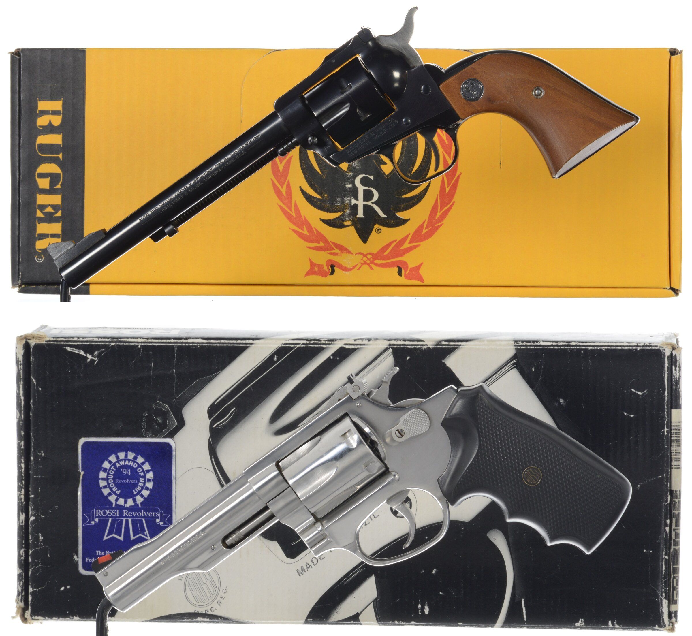 Two Revolvers with Boxes | Rock Island Auction