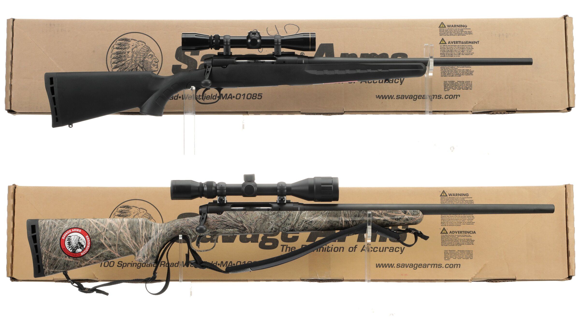 Two Savage Axis Bolt Action Rifles with Boxes | Rock Island Auction