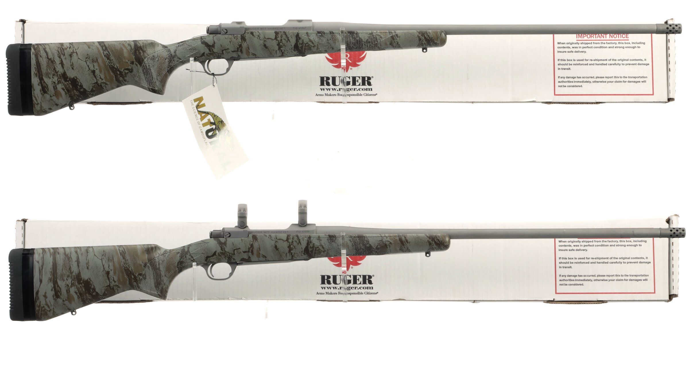 Two Ruger M77 Hawkeye Left Handed Bolt Action Rifles with Boxes | Rock ...