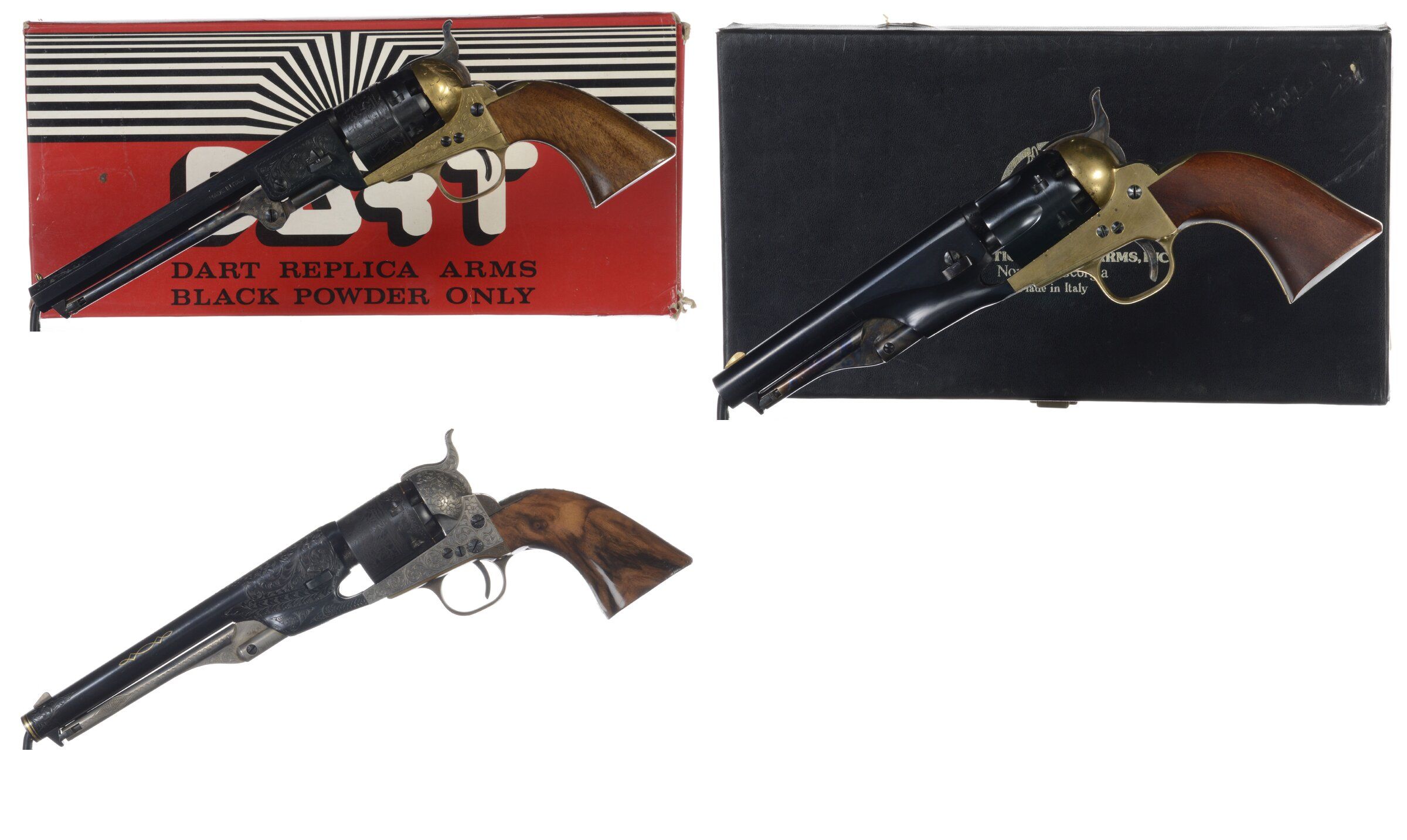Three Italian Reproduction Black Powder Revolvers | Rock Island Auction
