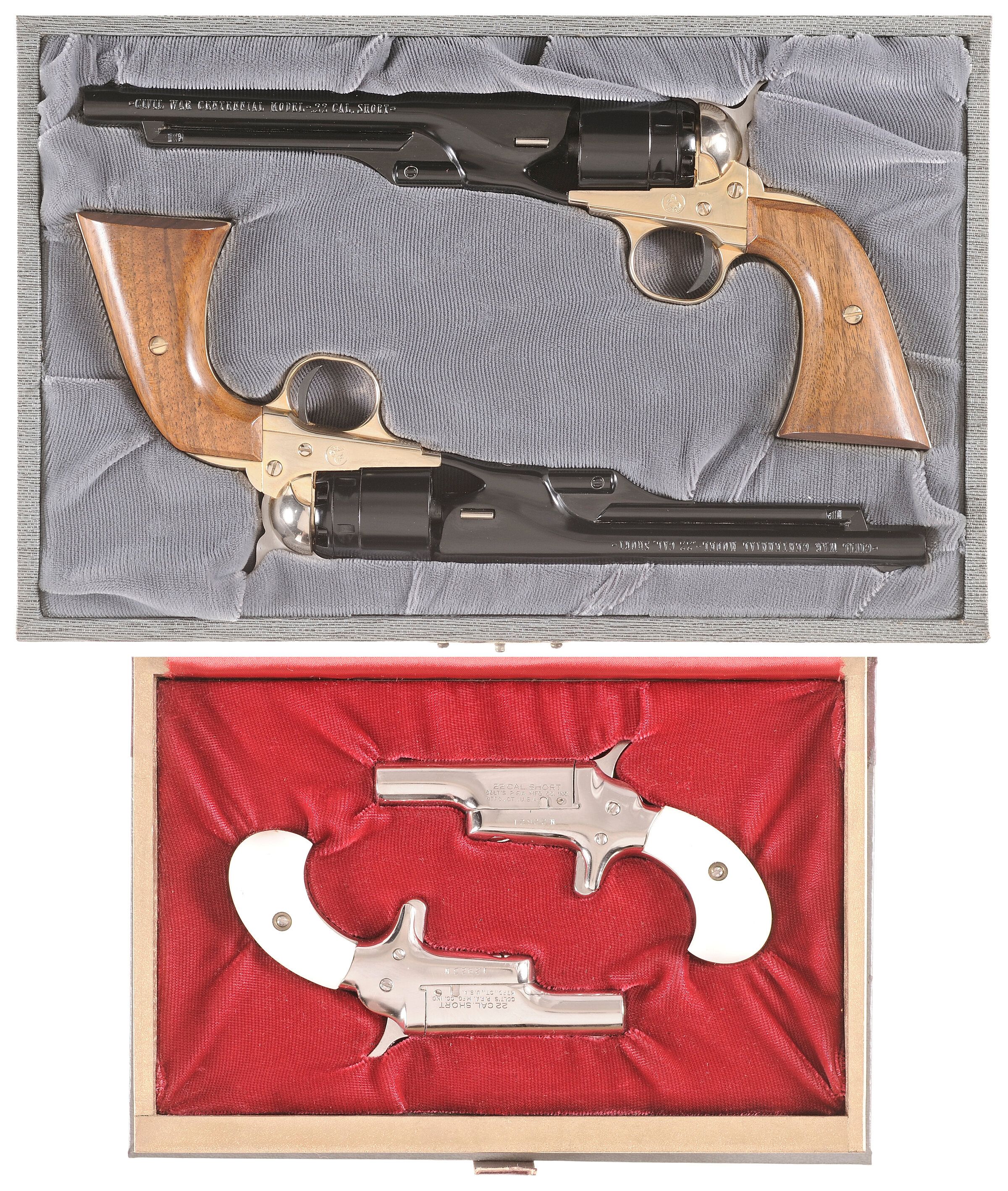 Four Colt Single Shot Pistols with Cases | Rock Island Auction