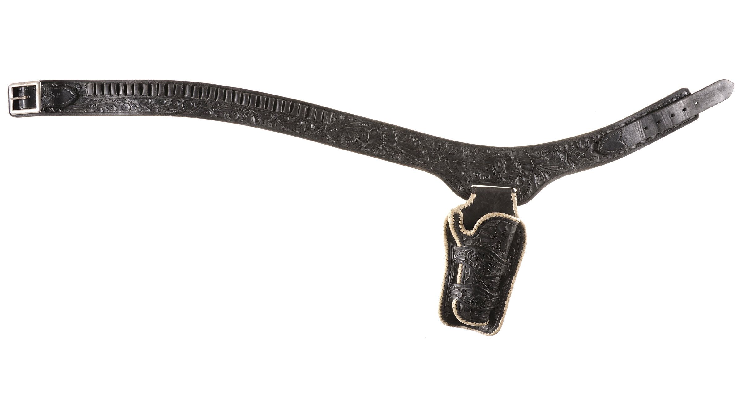 H.H. Heiser Tooled Leather Belt Rig | Rock Island Auction