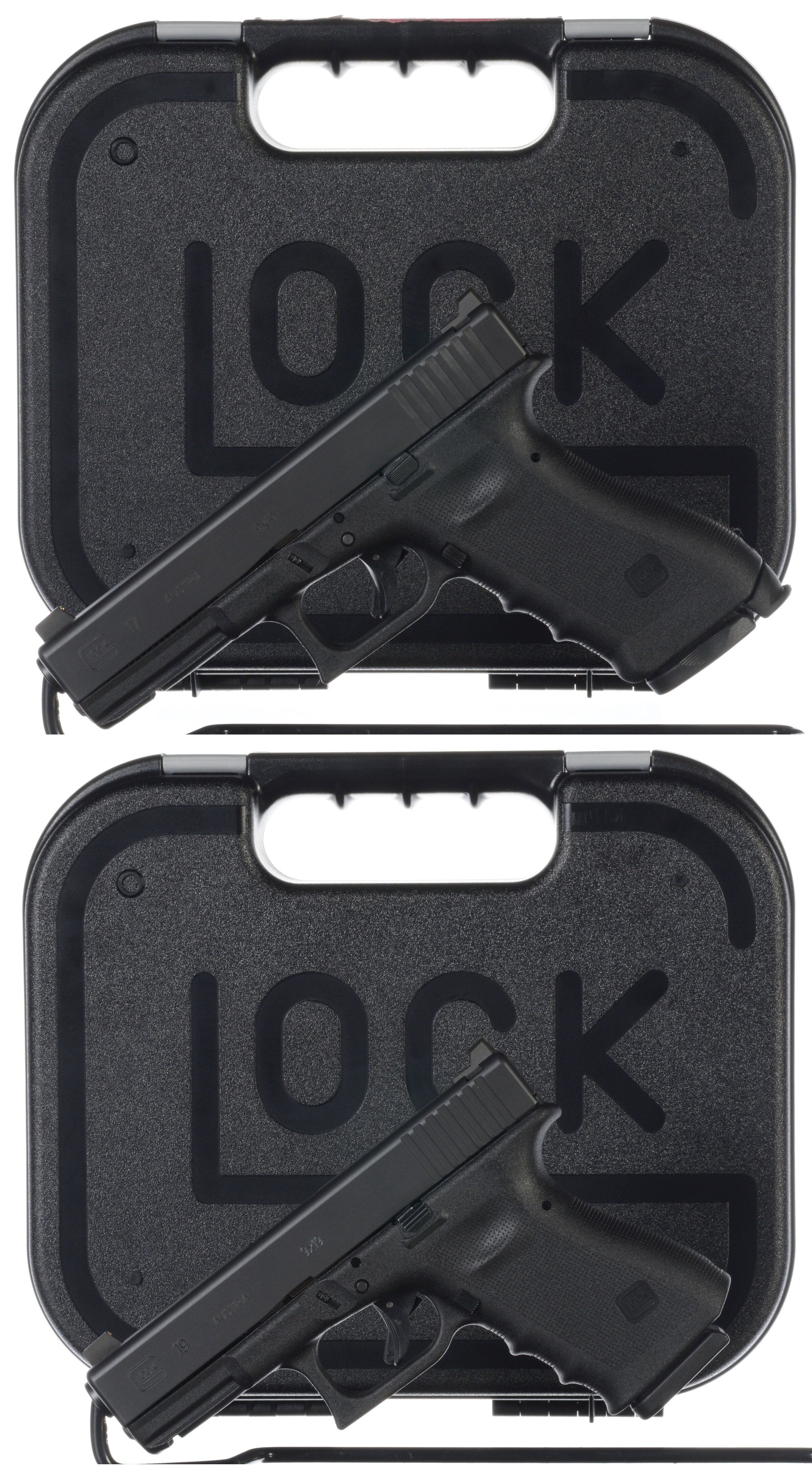 Two Glock RTF2 Vickers Tactical Semi-Automatic Pistols with Case | Rock ...