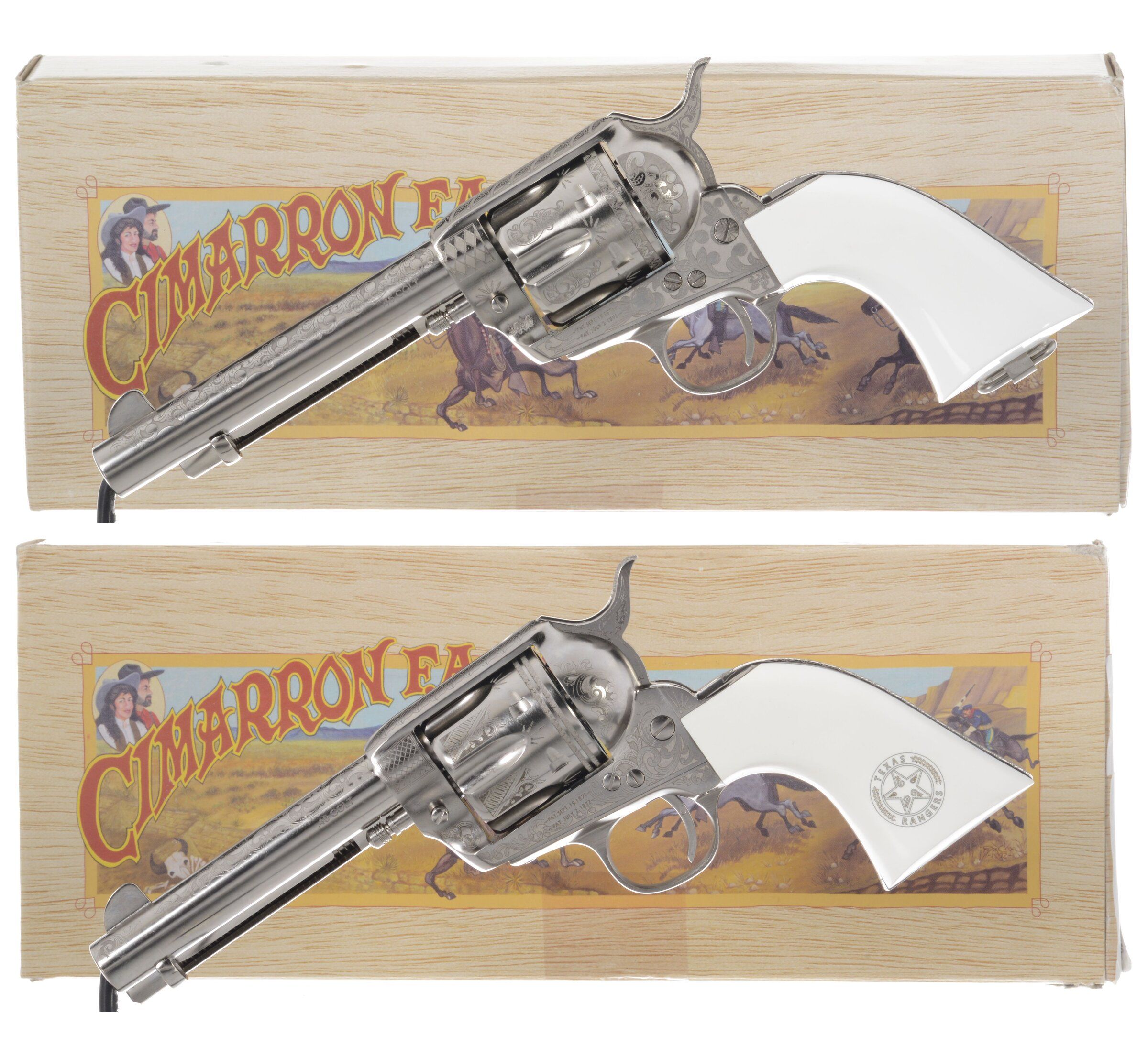 Two Cimarron Frontier Single Action Revolvers with Boxes | Rock Island ...