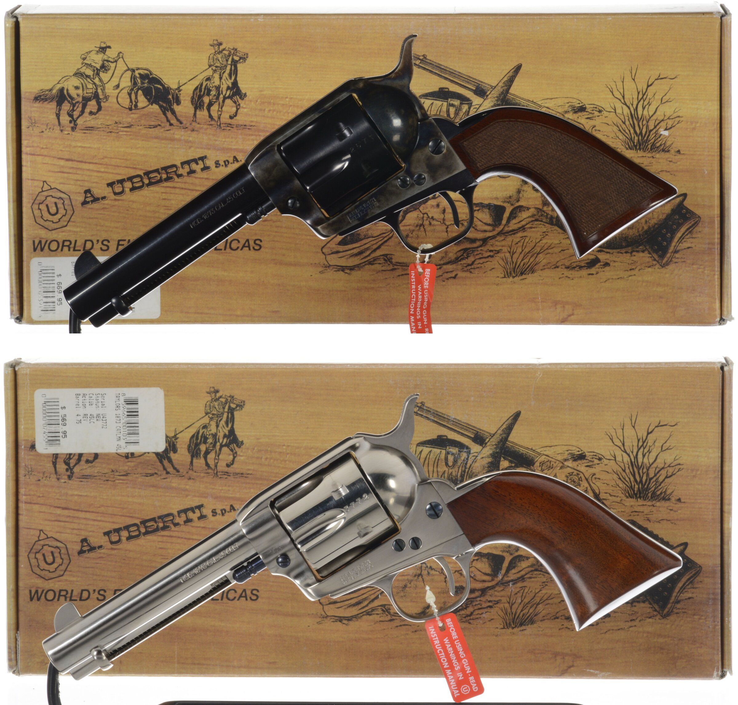 Two Uberti Model 1873 Single Action Revolvers with Boxes | Rock Island ...