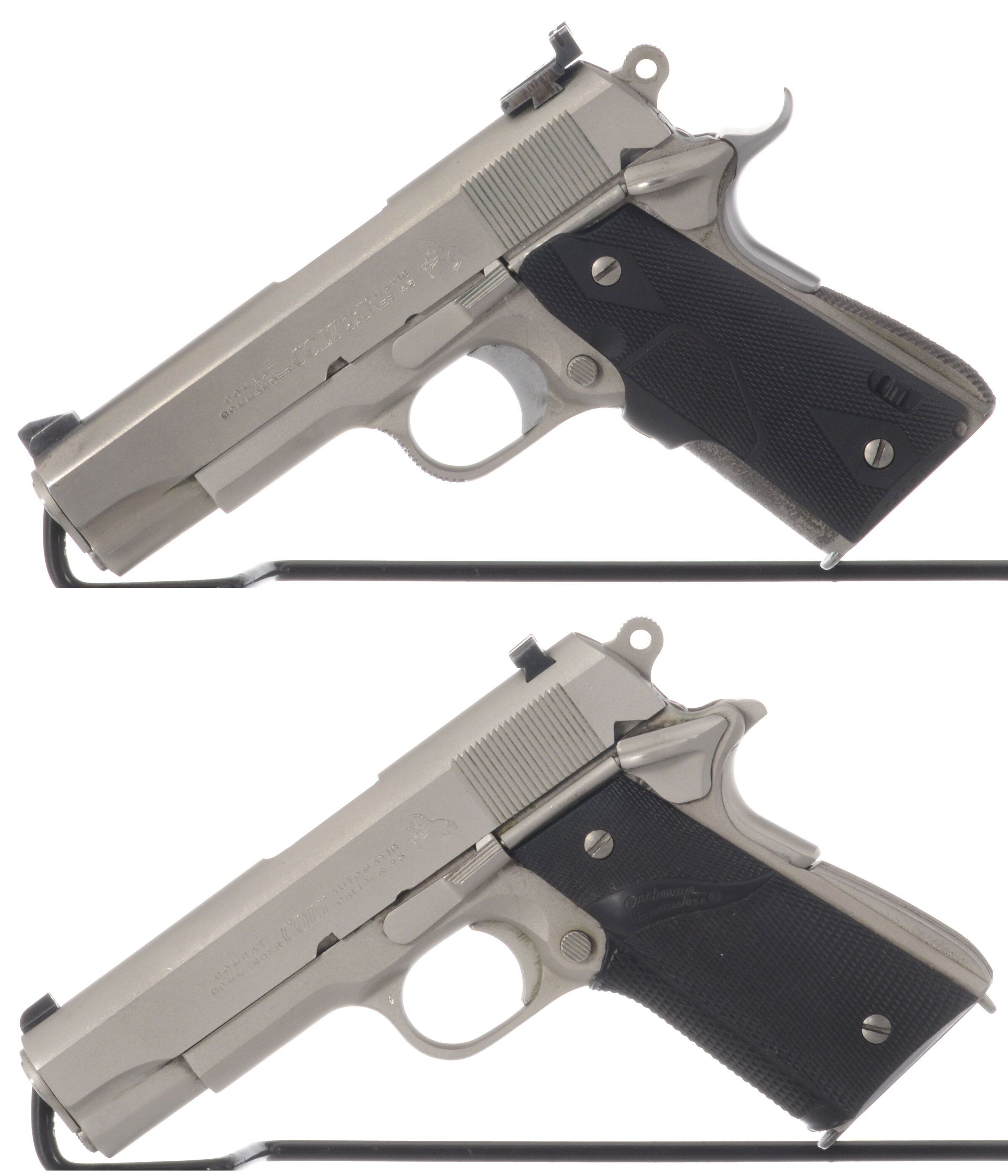 Two Colt Combat Commander Semi-Automatic Pistols | Rock Island Auction