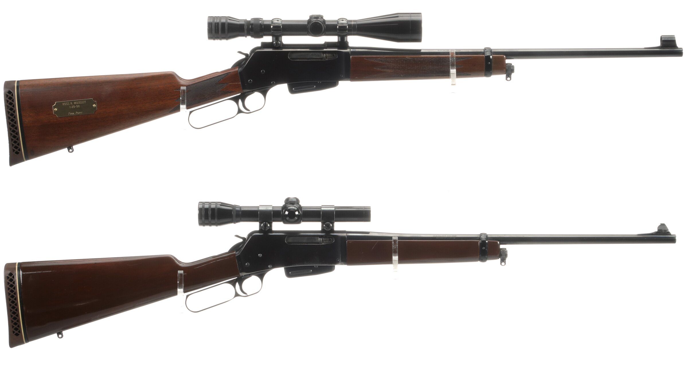 Two Belgian Browning BLR Lever Action Rifles with Scopes | Rock Island ...