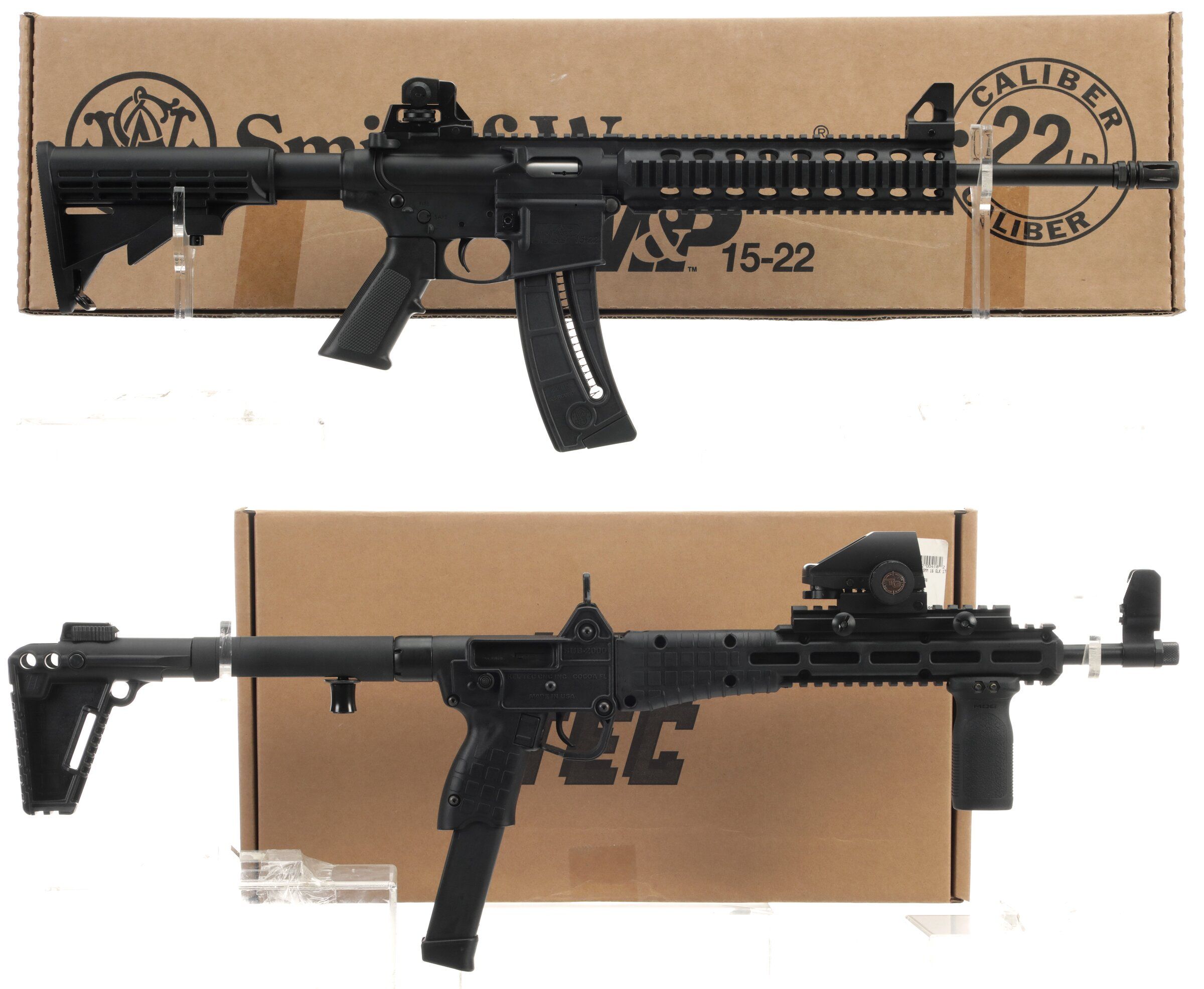 Two Semi-Automatic Rifles with Boxes | Rock Island Auction