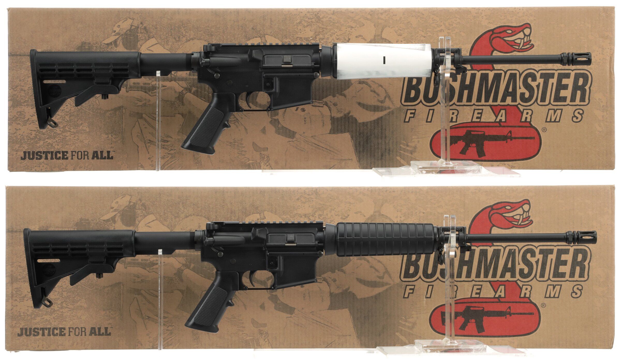 Two Bushmaster Model XM15-QRC Semi-Automatic Rifles with Boxes | Rock ...