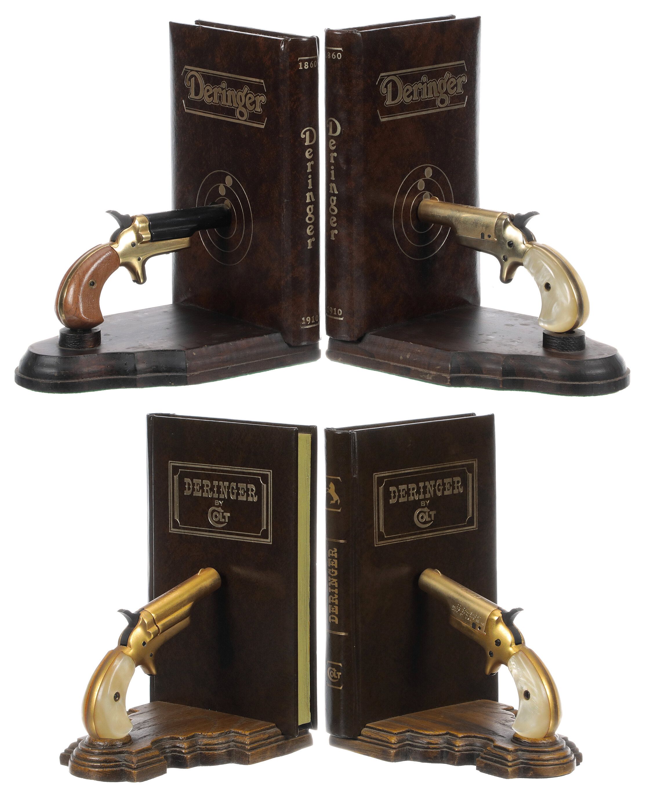 Two Sets of Colt Fourth Model Derringer Book Ends | Rock Island Auction
