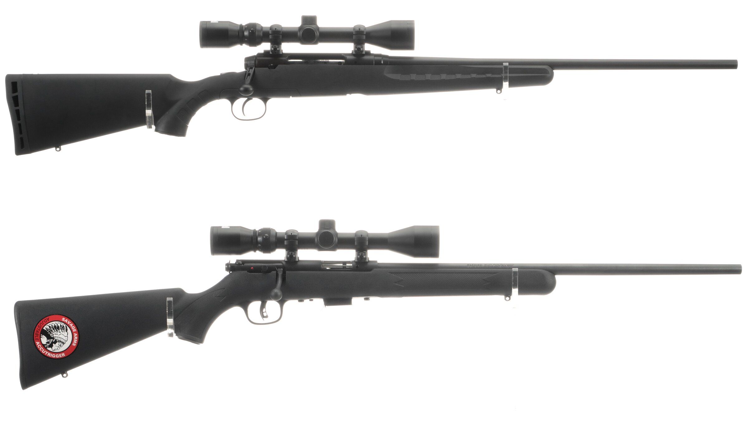 Two Savage Bolt Action Rifles with Scopes | Rock Island Auction