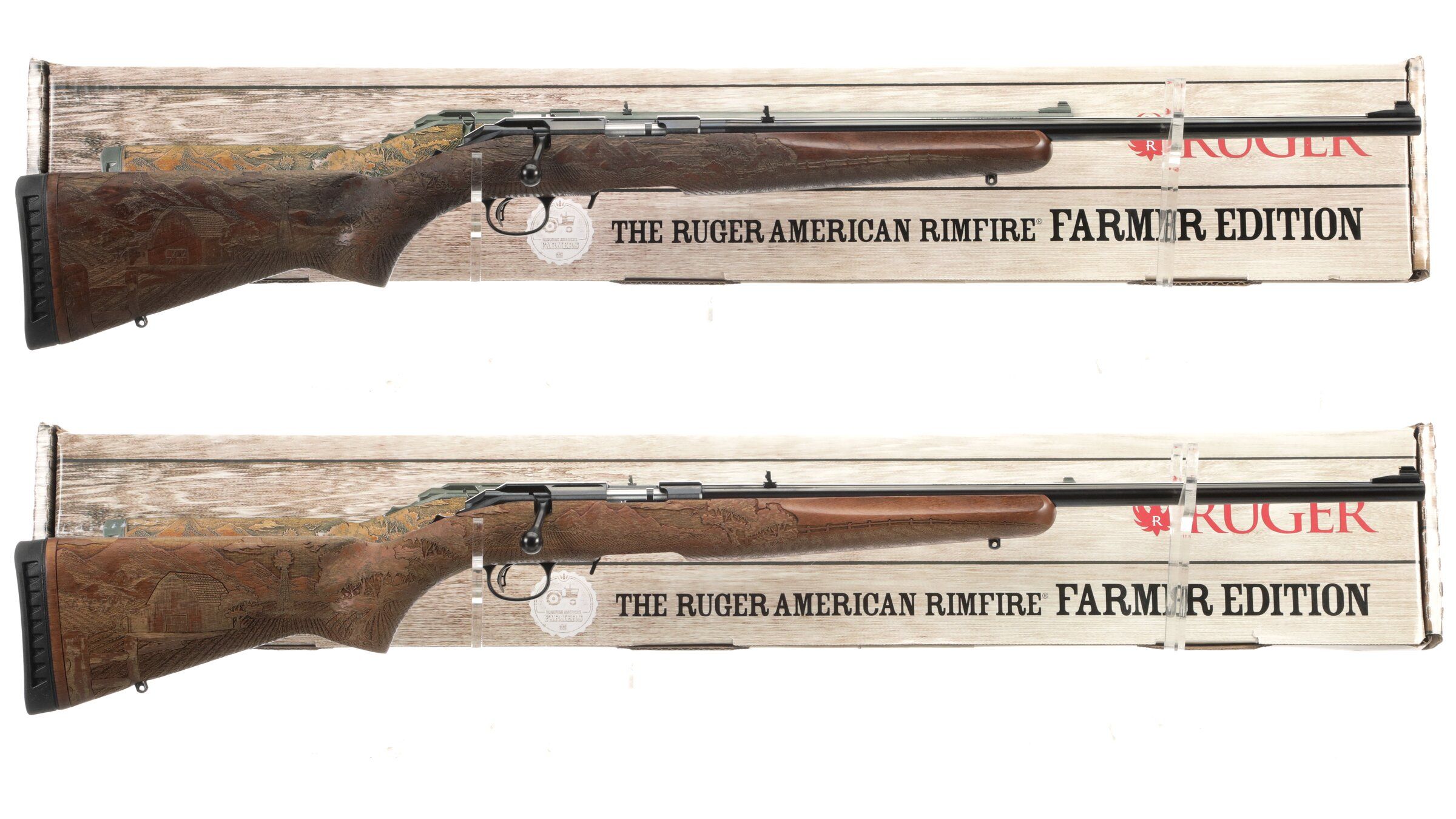 Two Ruger American Rimfire American Farmer Tribute Rifles | Rock Island ...